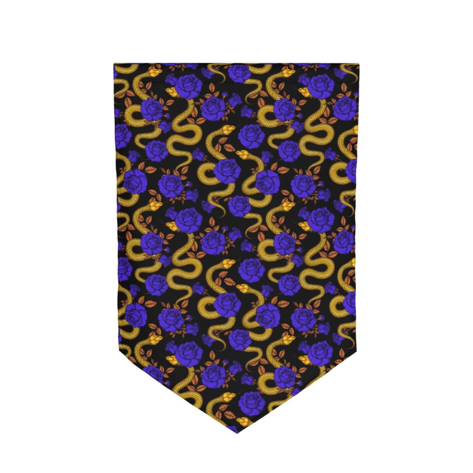 Sigee Golden Snake And Purple Rose Printed Flag12.5 * 18in Outdoor Yard ...