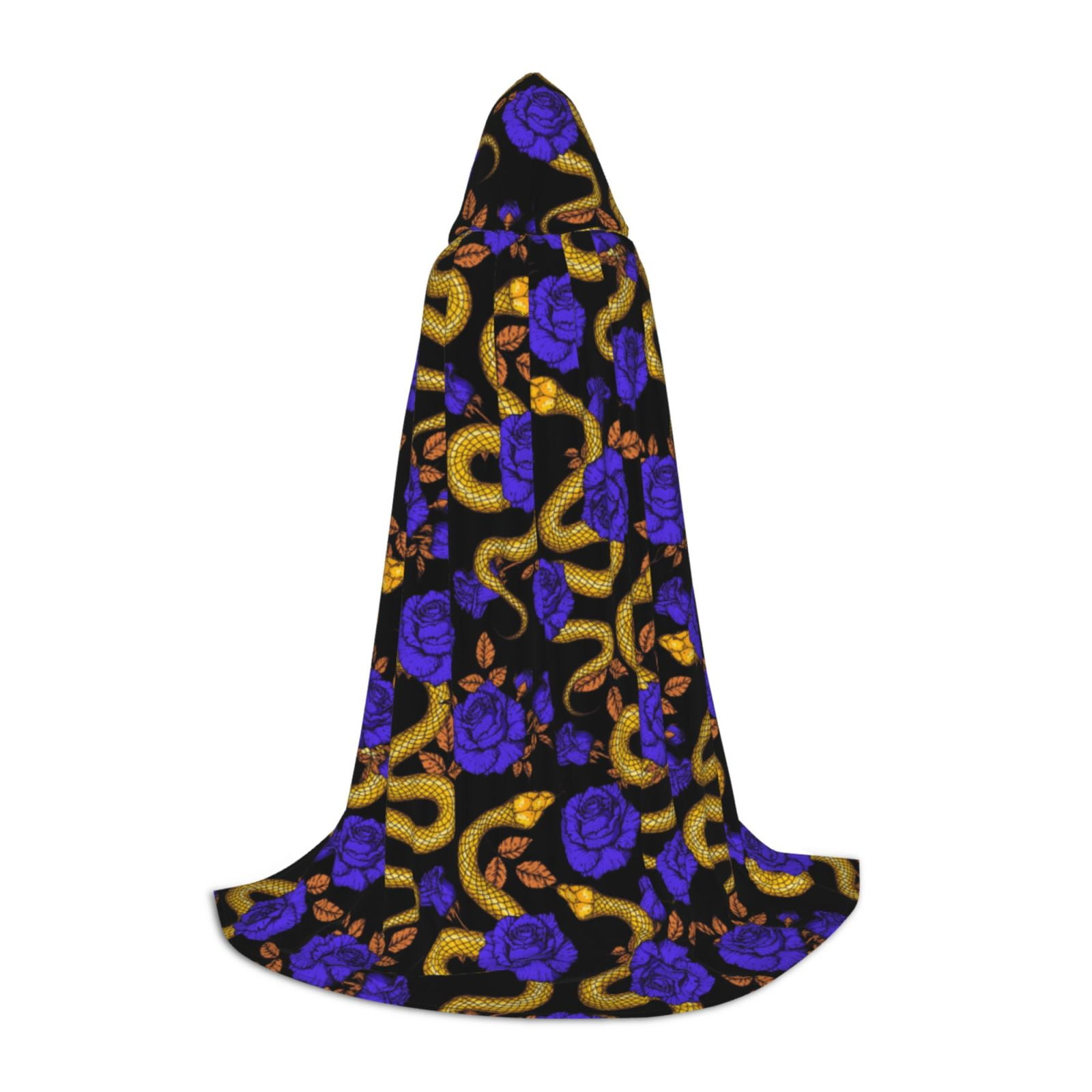 Sigee Golden Snake And Purple Rose for Hooded Cape For Teenagers Hood ...