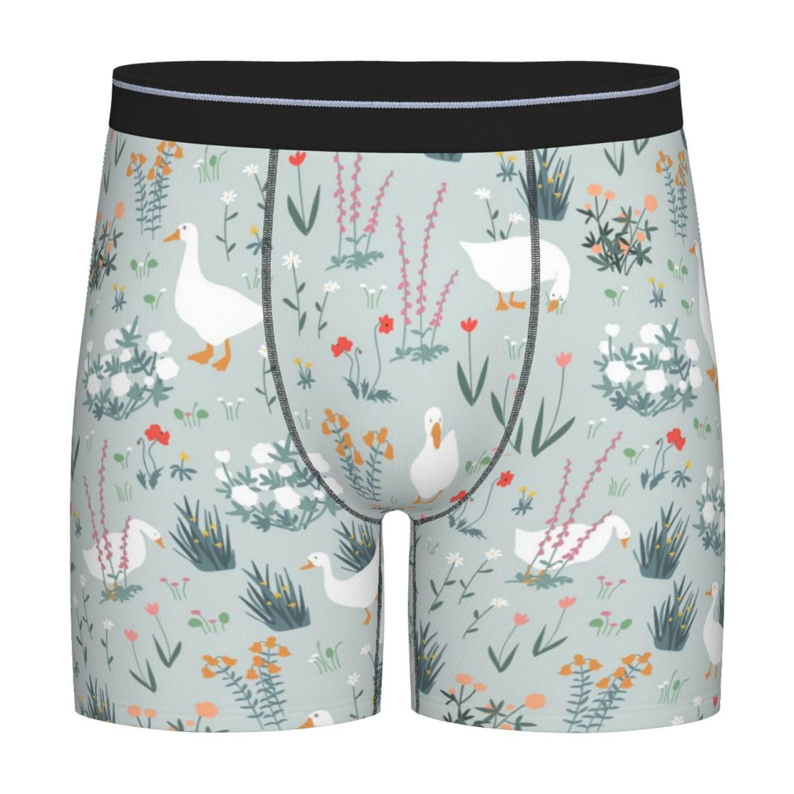 Sigee Goose and Doodle Flowers for Men's Boxer Briefs,Moisture Wicking ...