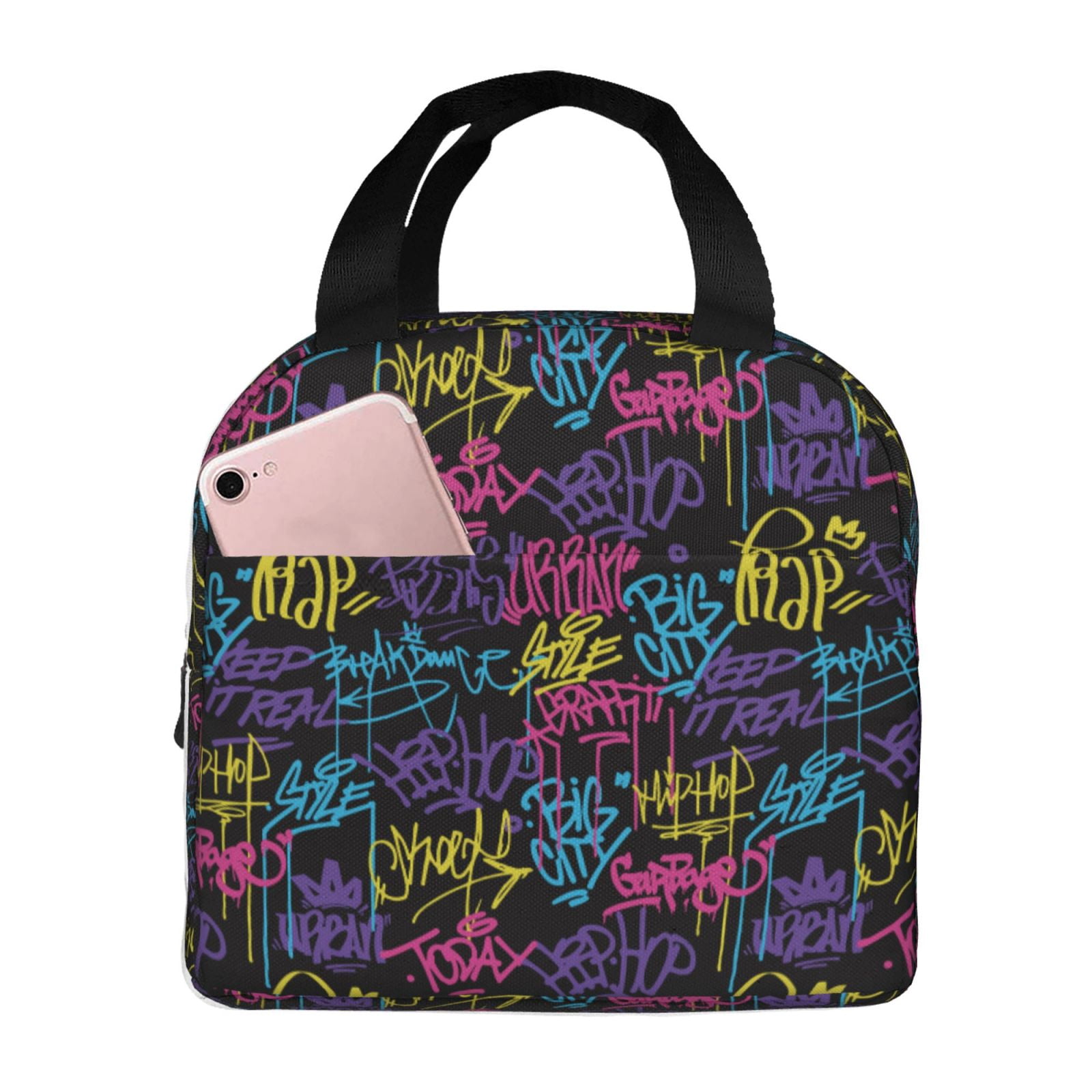 Sigee Graffiti Art for Lunch Bag for Women Men, Reusable Lunch Bag ...