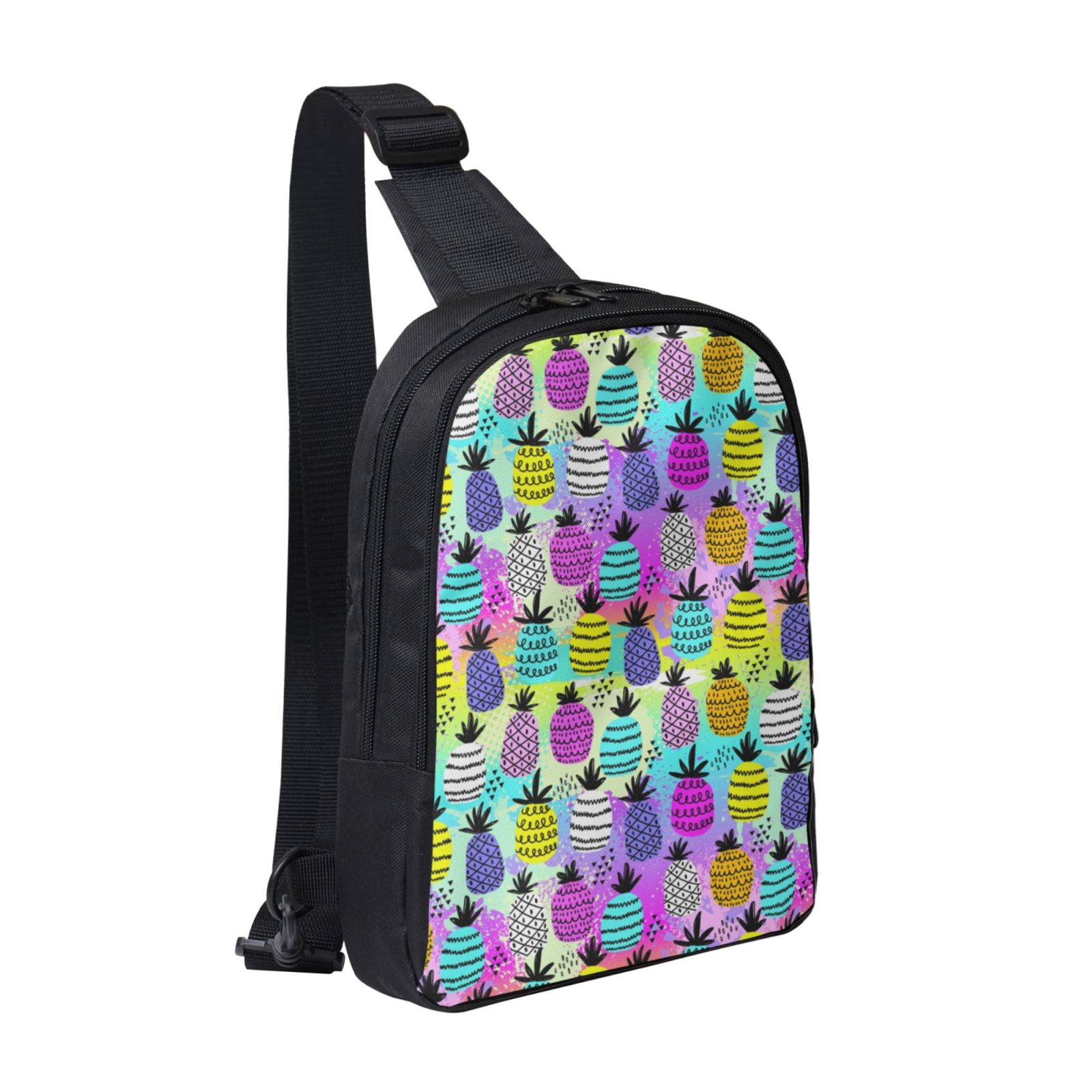 Sigee Graffiti Pineapples for Dual Pocket Sling Backpack Hiking Daypack ...