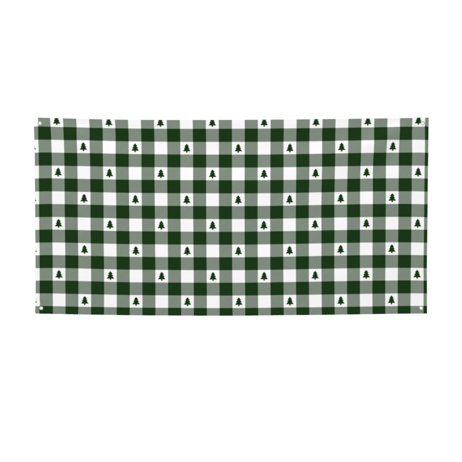 Sigee Green White Christmas Tree Lumberjack Plaid for Large Happy ...