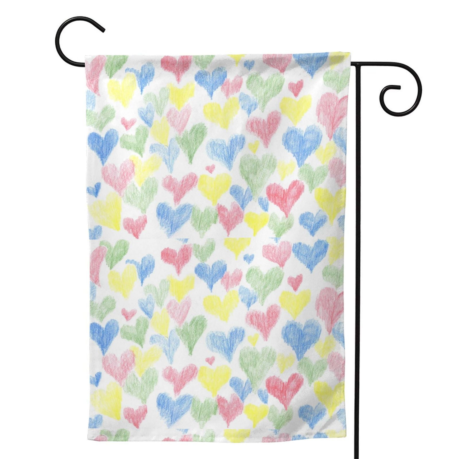 Sigee Hand Drawn Colored Hearts for Live Happy Decorative Small Garden ...