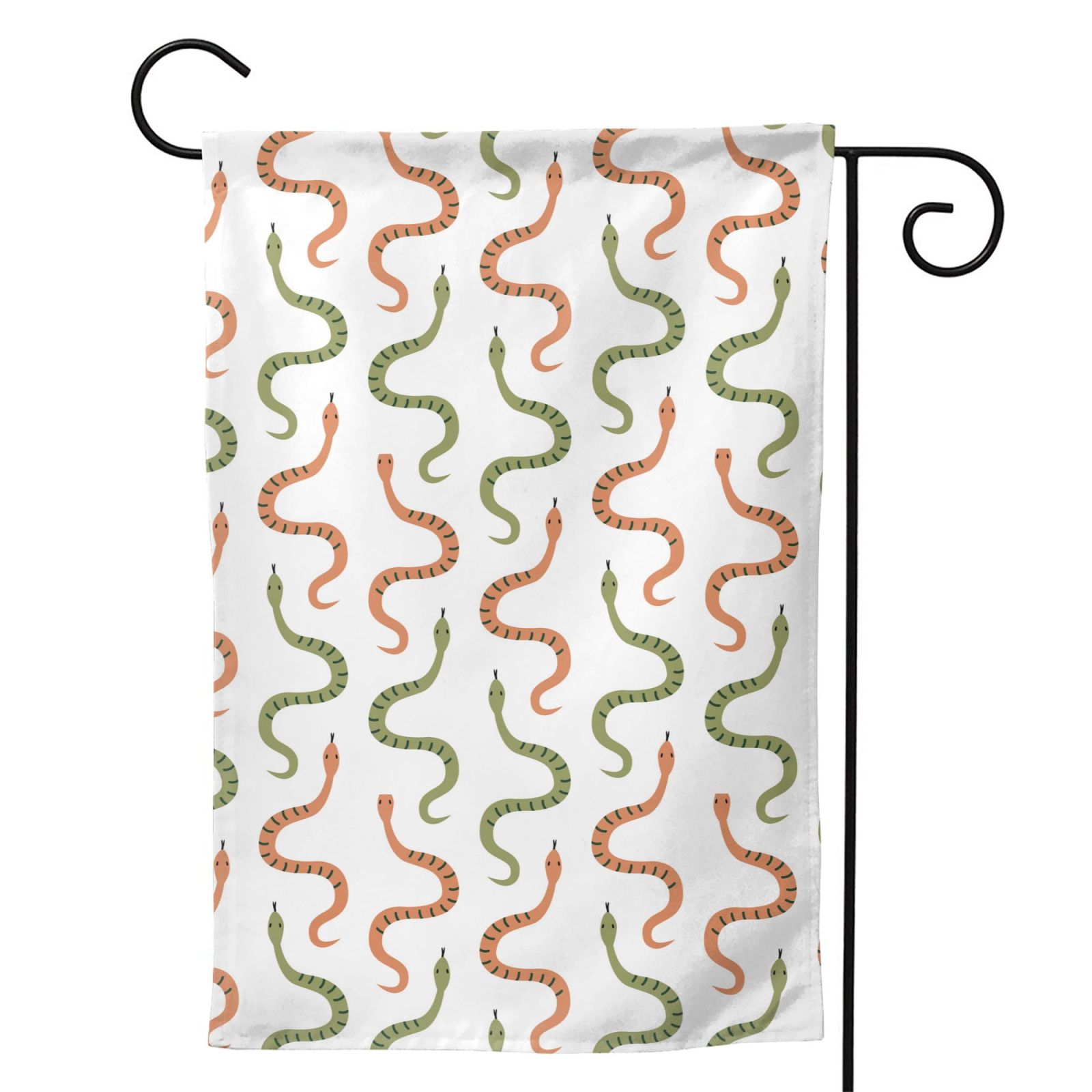 Sigee Hand Drawn Snake for Live Happy Decorative Small Garden Flag ...