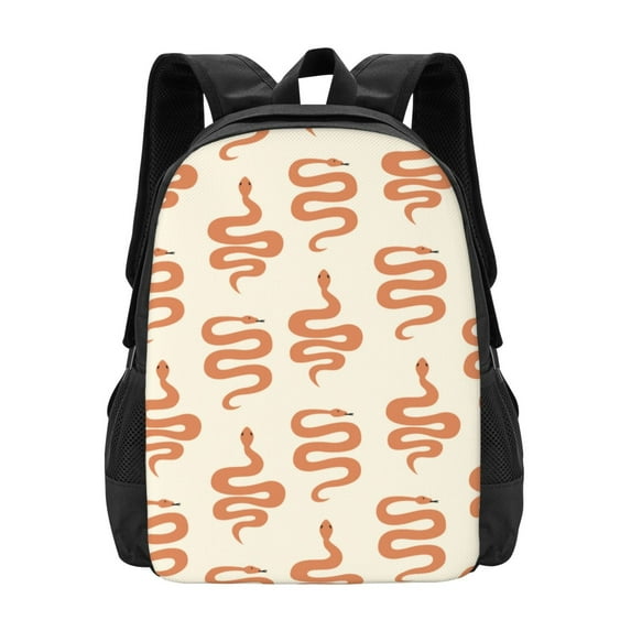 Sigee Hand Drawn Snake for Simple large capacity backpack Travel Laptop ...