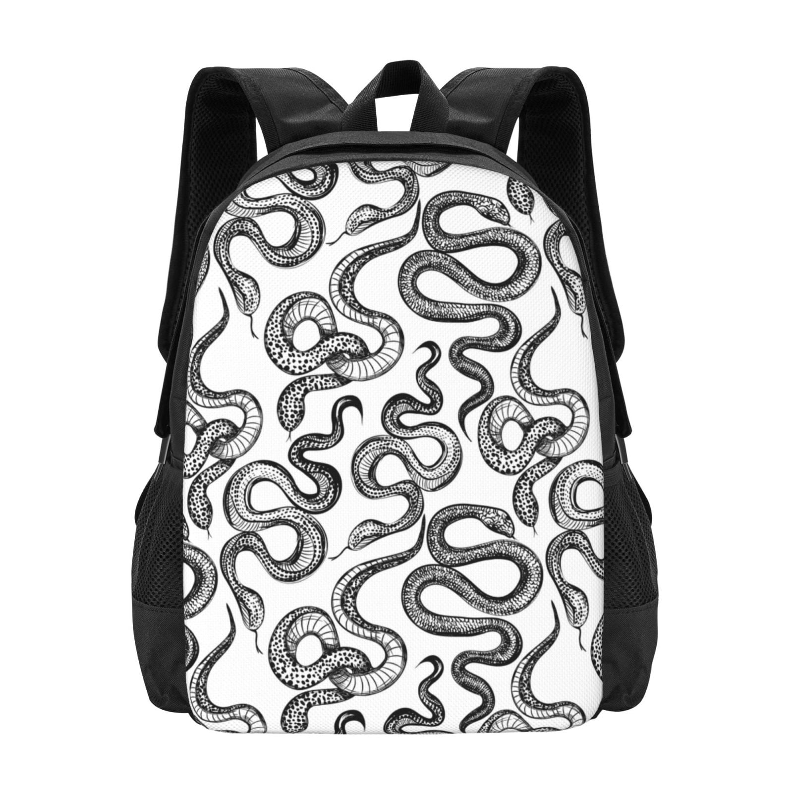 Sigee Hand Drawn Snake for Simple large capacity backpack Travel Laptop ...