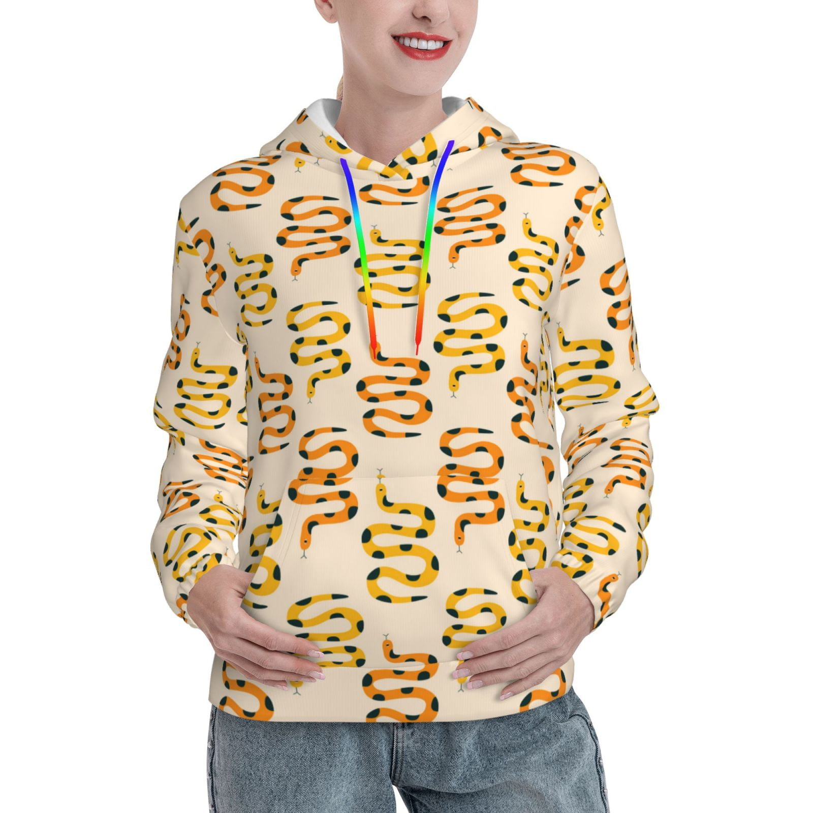 Sigee Hand Drawn Snake for Women's Pullover Hoodie Sweatshirts Adult ...