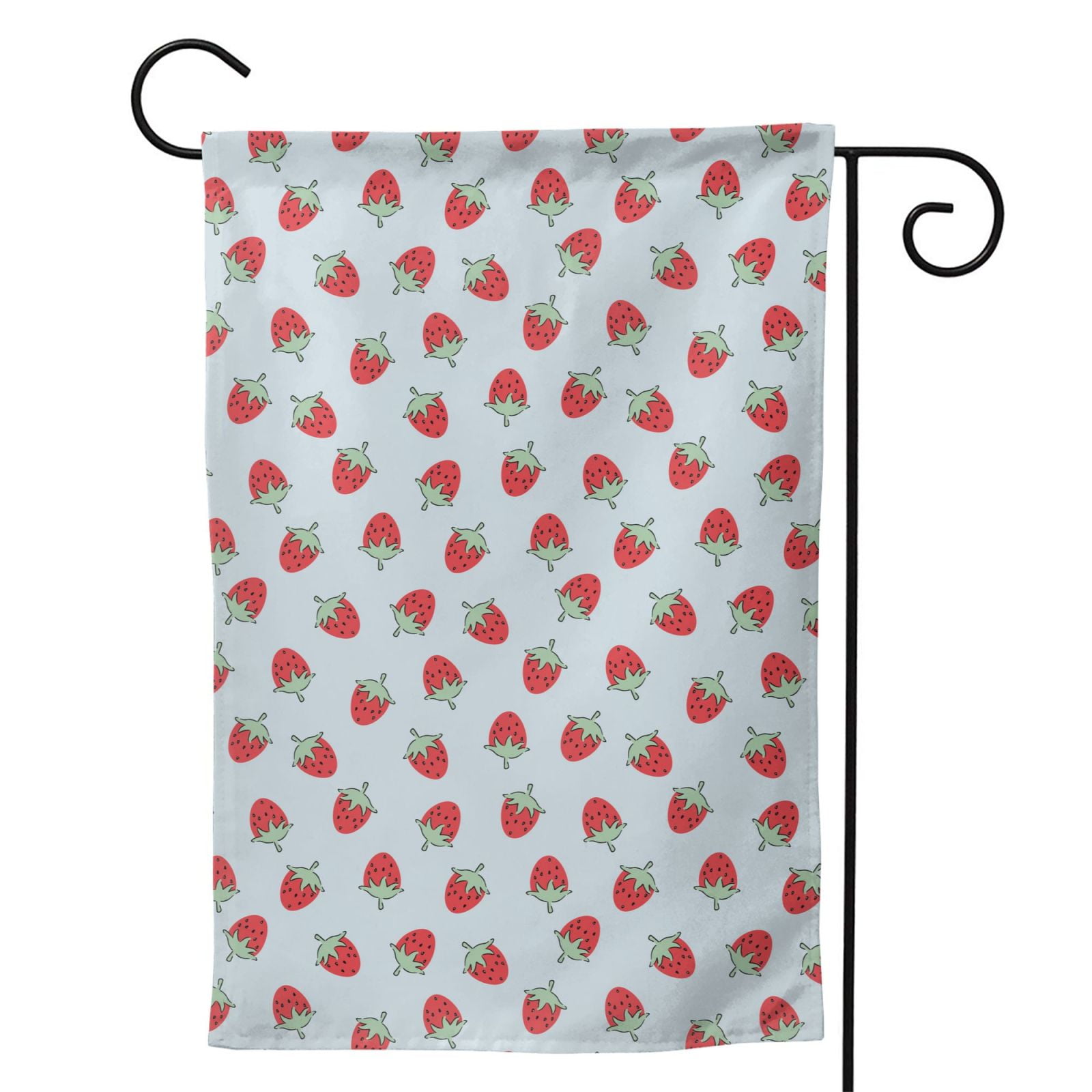 Sigee Hand Drawn Strawberry for Live Happy Decorative Small Garden Flag ...