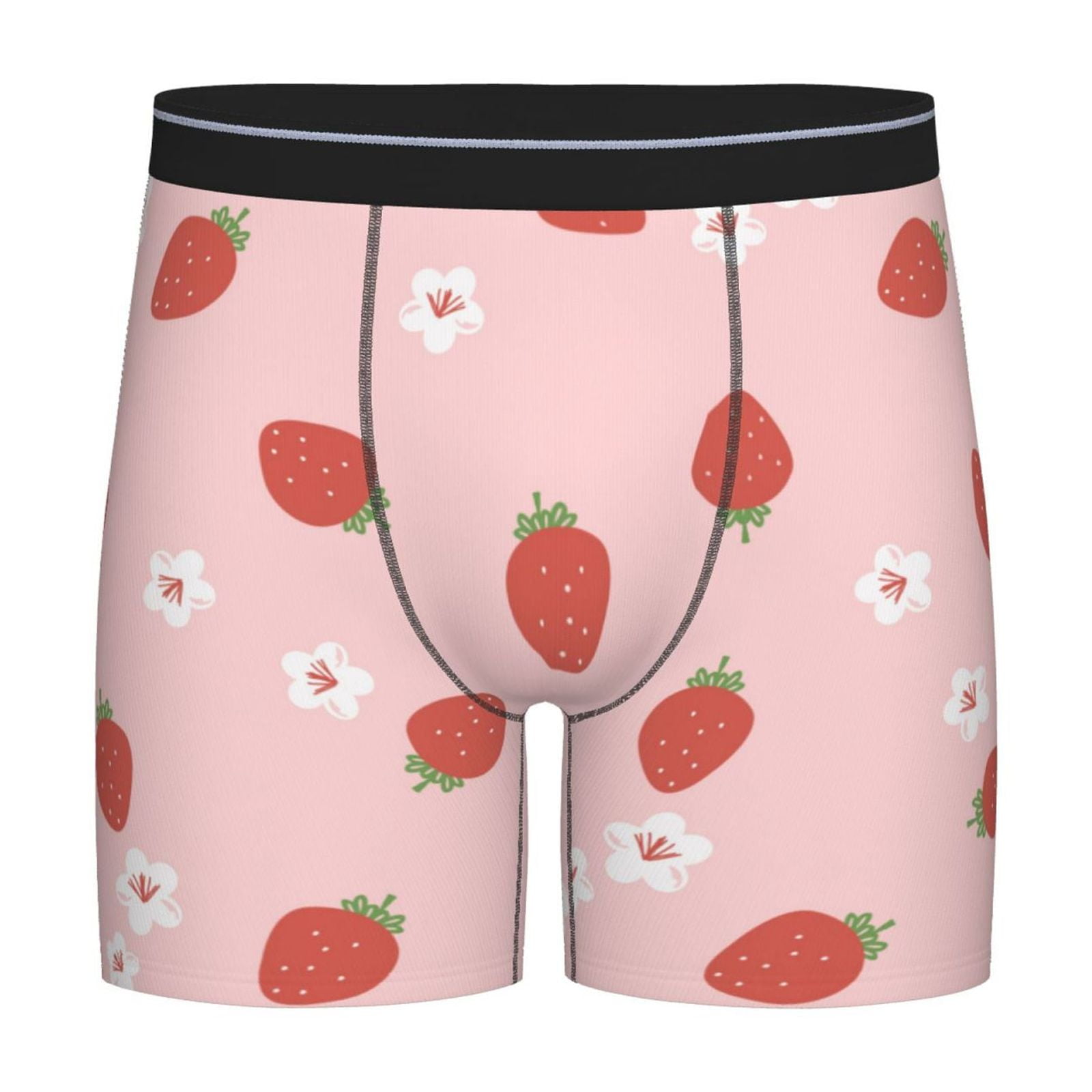 Sigee Hand Drawn Strawberry for Men's Boxer Briefs,Moisture Wicking and ...