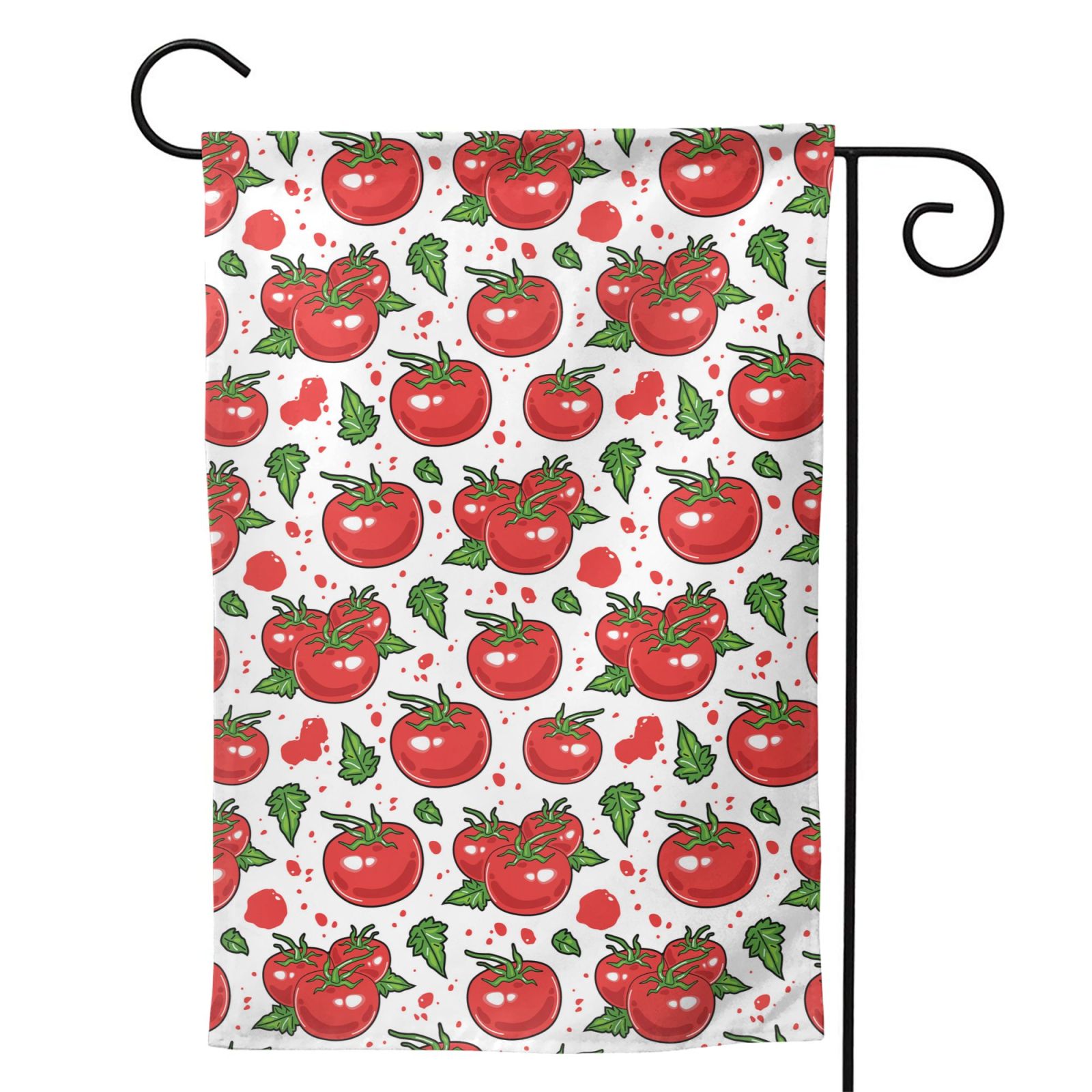 Sigee Hand Drawn Tomatoes for Live Happy Decorative Small Garden Flag ...