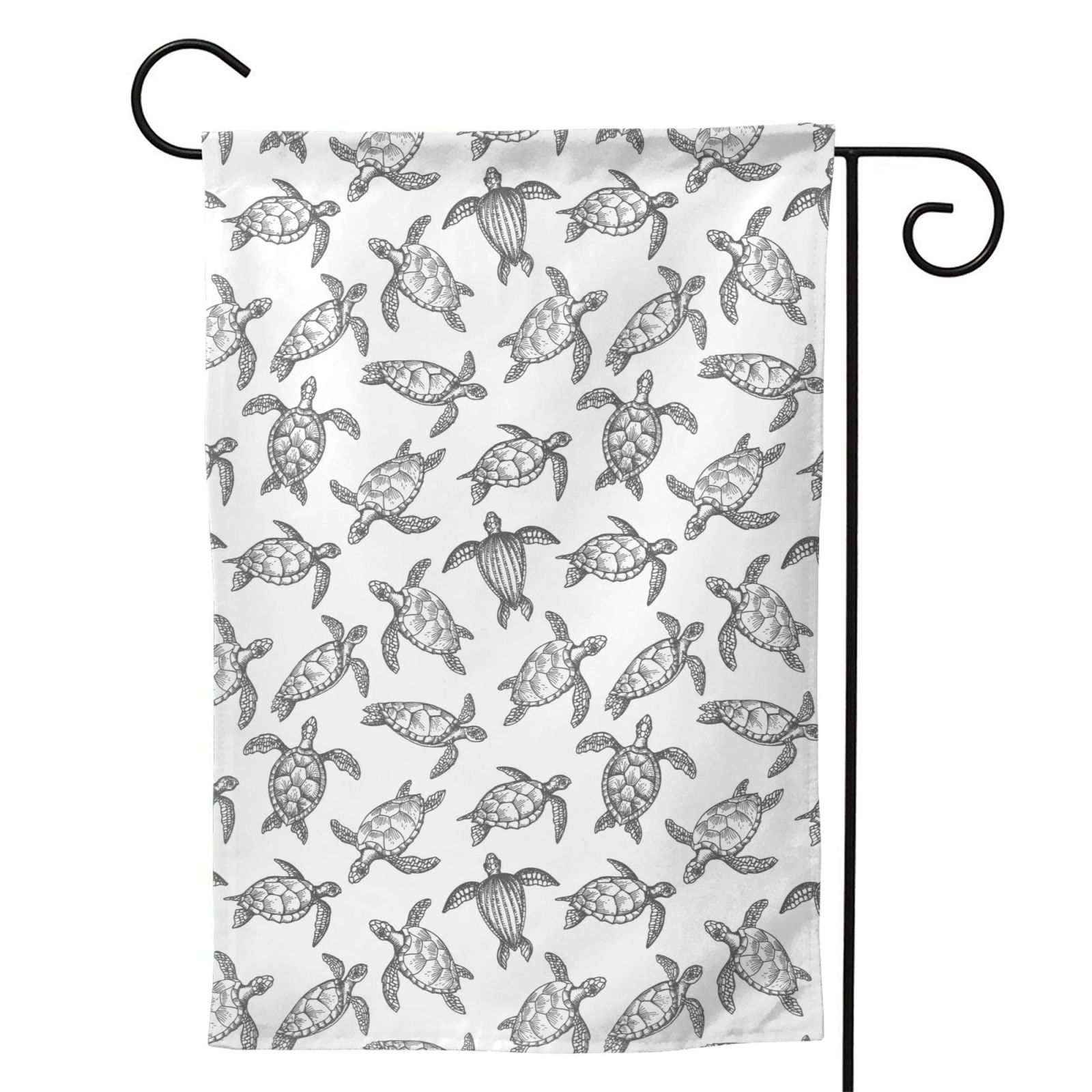 Sigee Hand Drawn Turtle for Live Happy Decorative Small Garden Flag ...