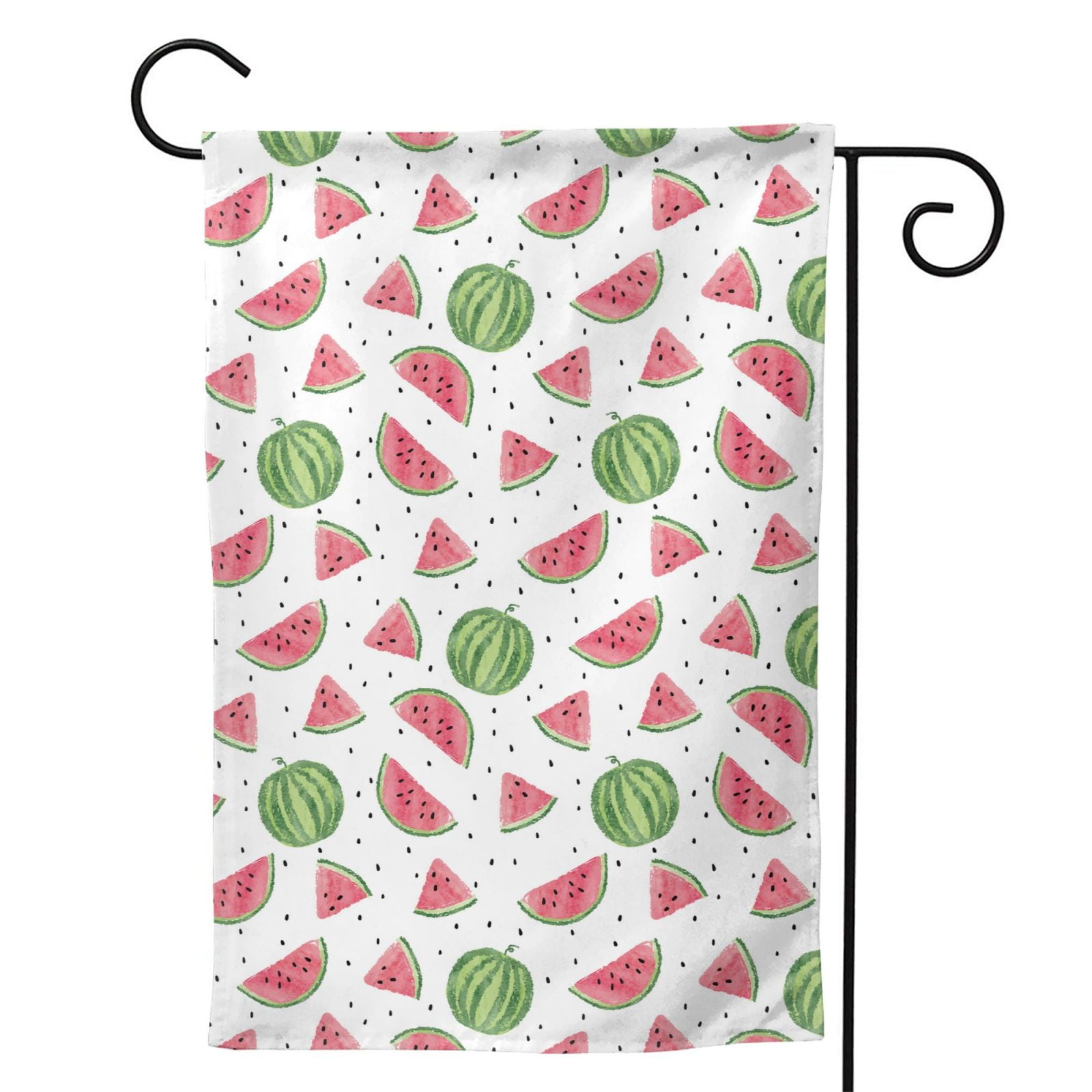 Sigee Hand Drawn Watermelon for Live Happy Decorative Small Garden Flag ...