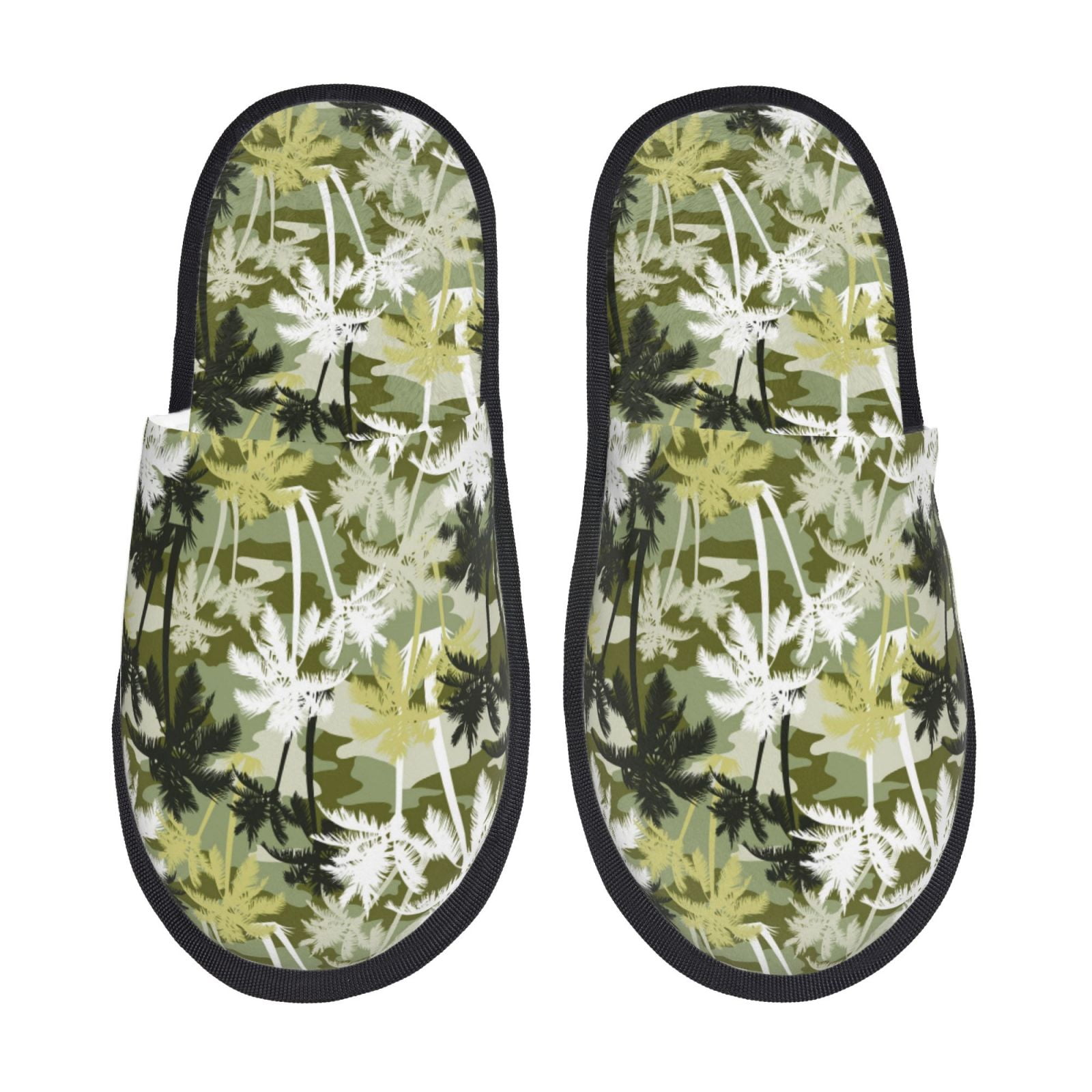 Sigee Hawaii Palms for Cozy Furry Slippers Super Soft Indoor and ...