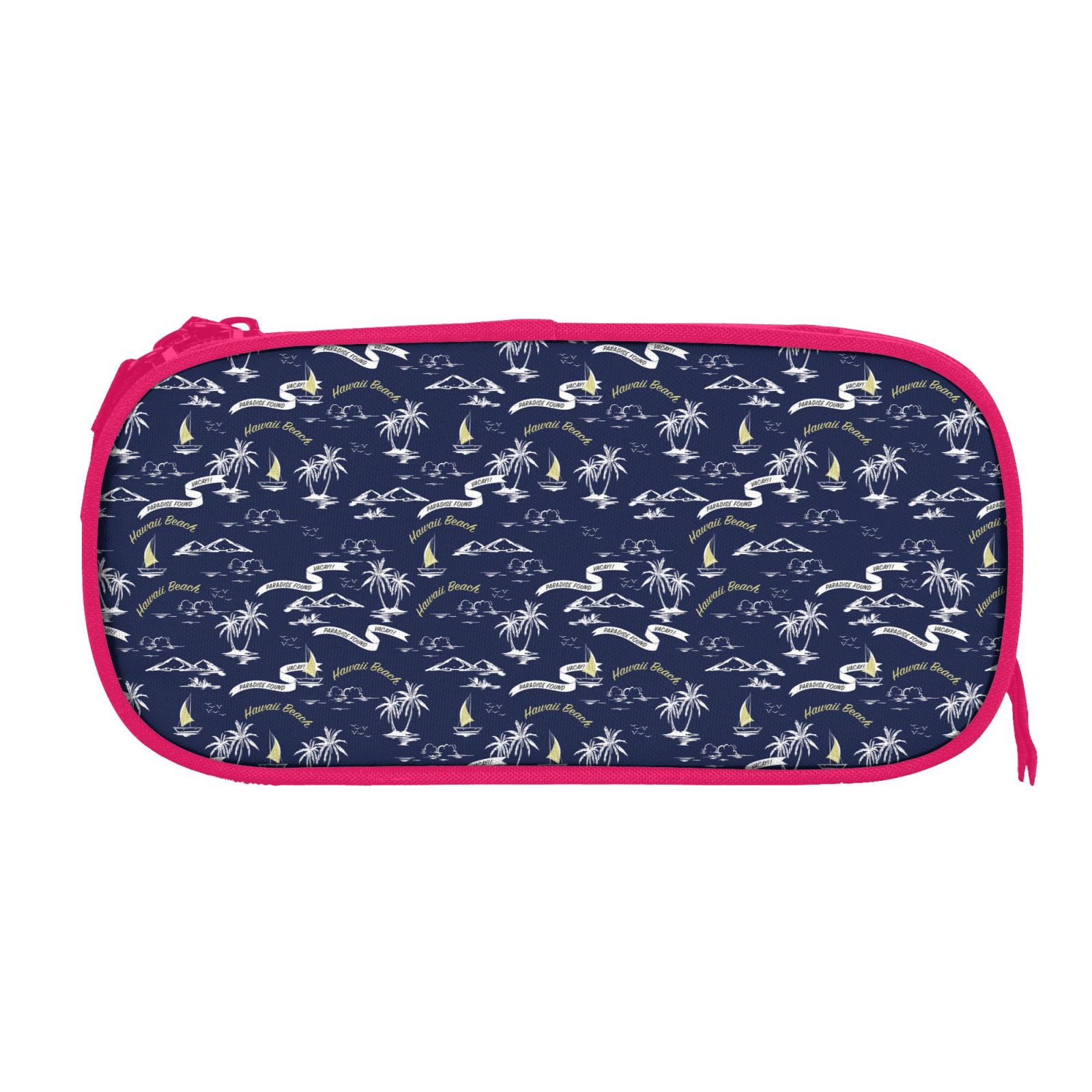 Sigee Hawaiian Style for Portable Pencil Pouch with Zipper for Students ...