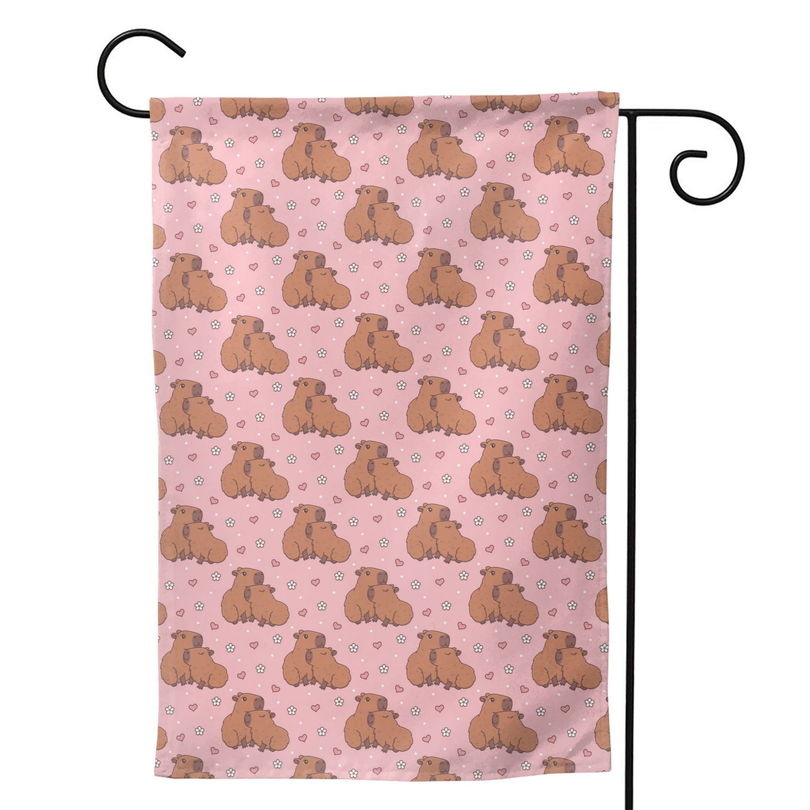 Sigee Heart Capybara for Live Happy Decorative Small Garden Flag,Double ...