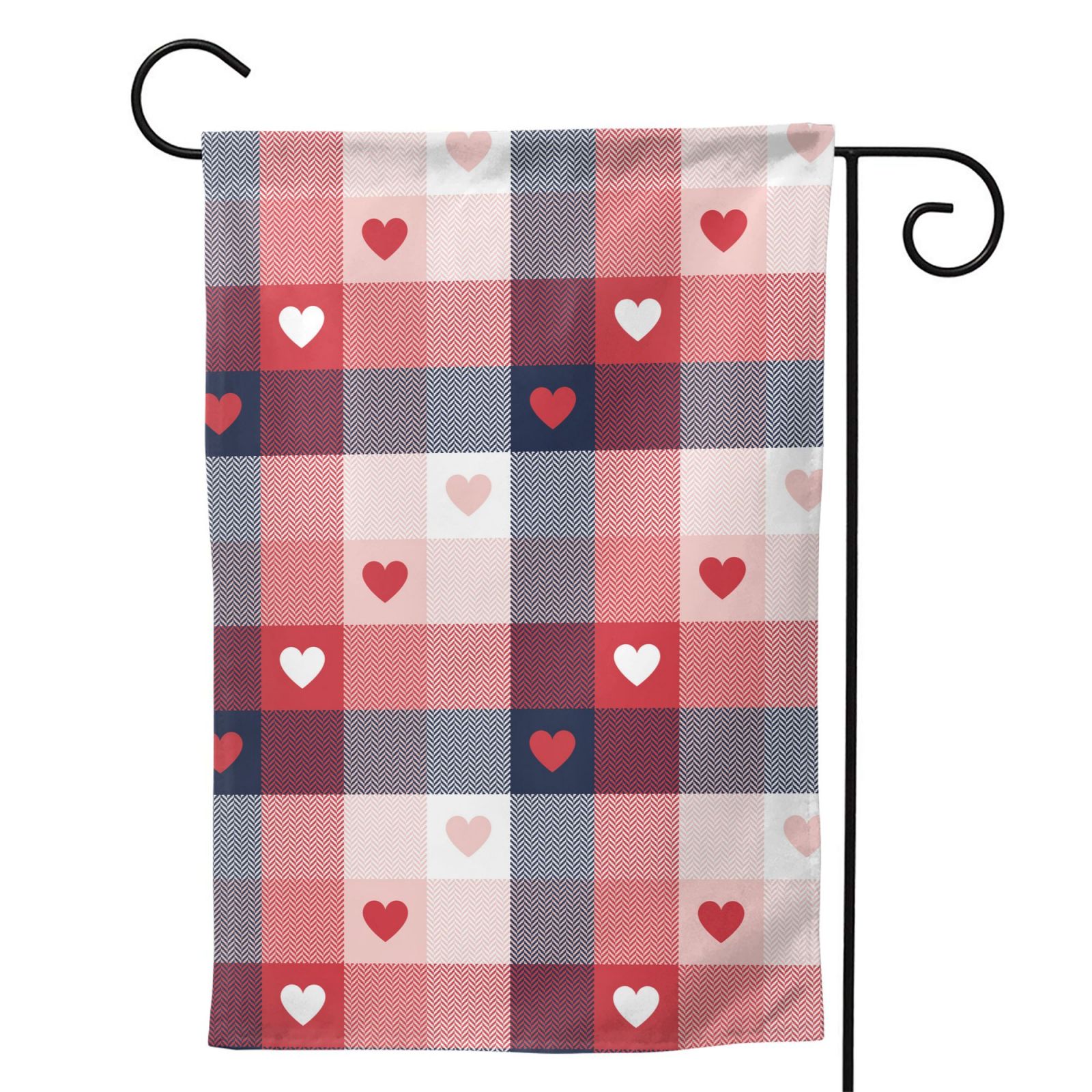 Sigee Heart Plaid for Live Happy Decorative Small Garden Flag,Double ...
