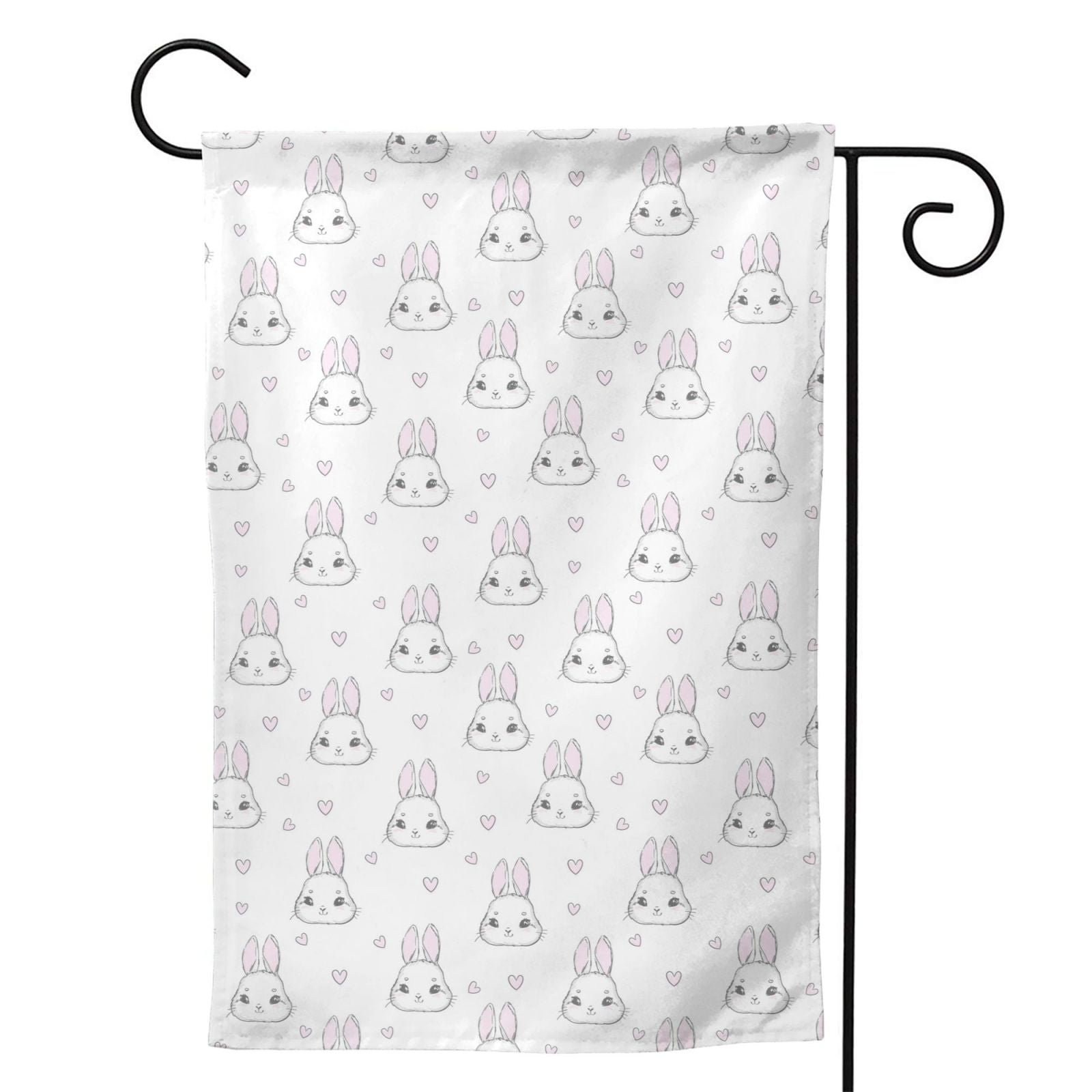 Sigee Heart Rabbit for Live Happy Decorative Small Garden Flag,Double ...