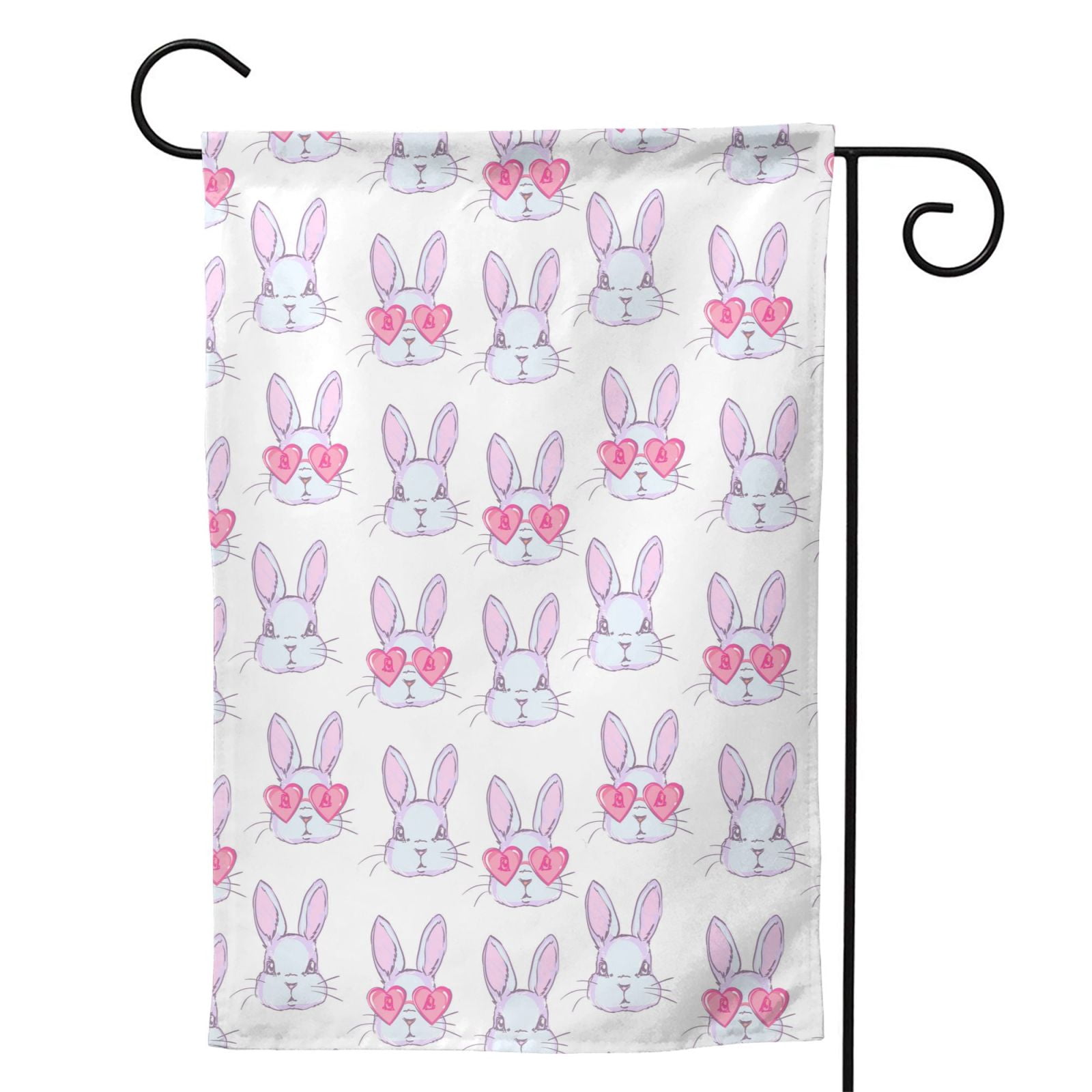 Sigee Heart Rabbit for Live Happy Decorative Small Garden Flag,Double ...
