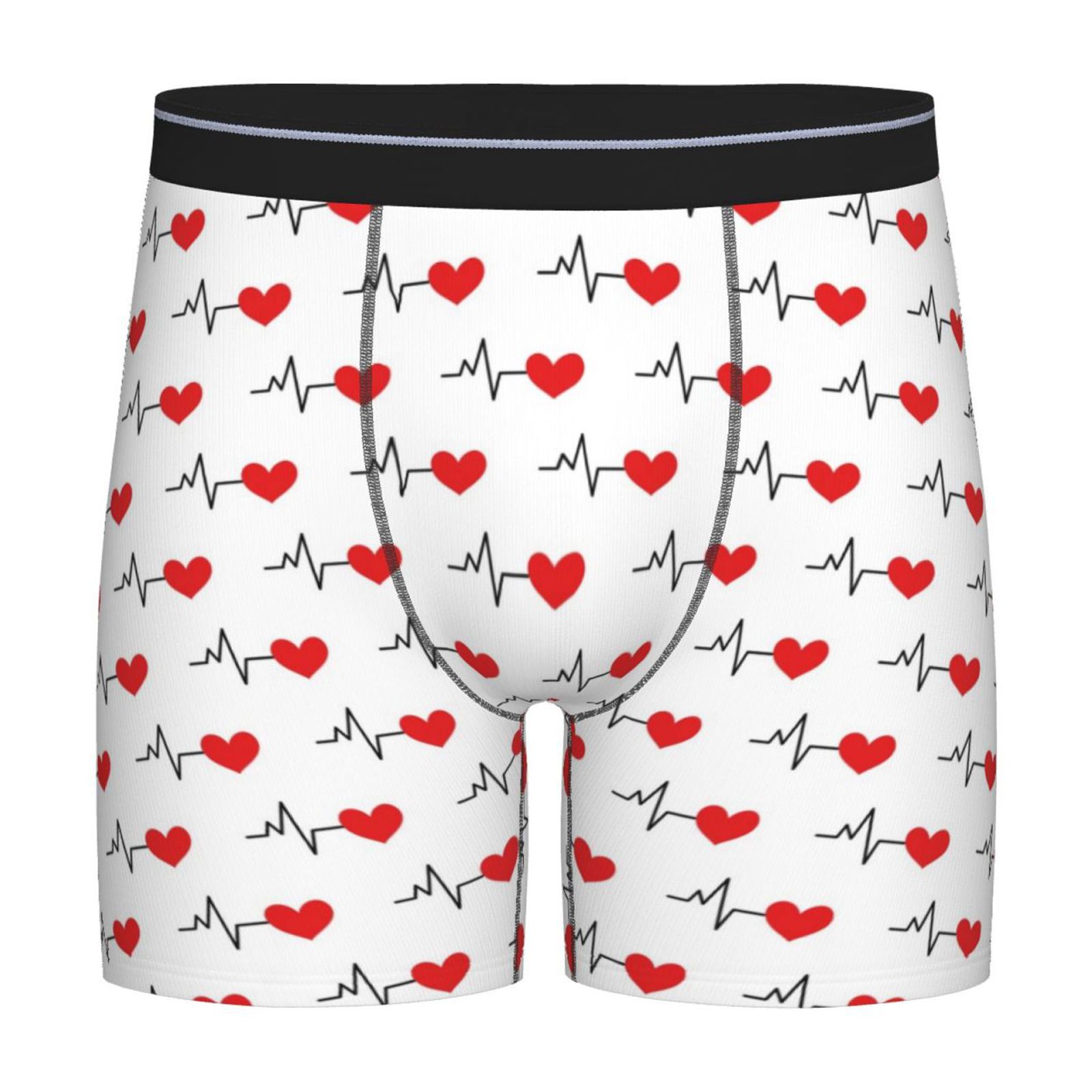 Sigee Heartbeat Symbol for Men's Boxer Briefs,Moisture Wicking and ...