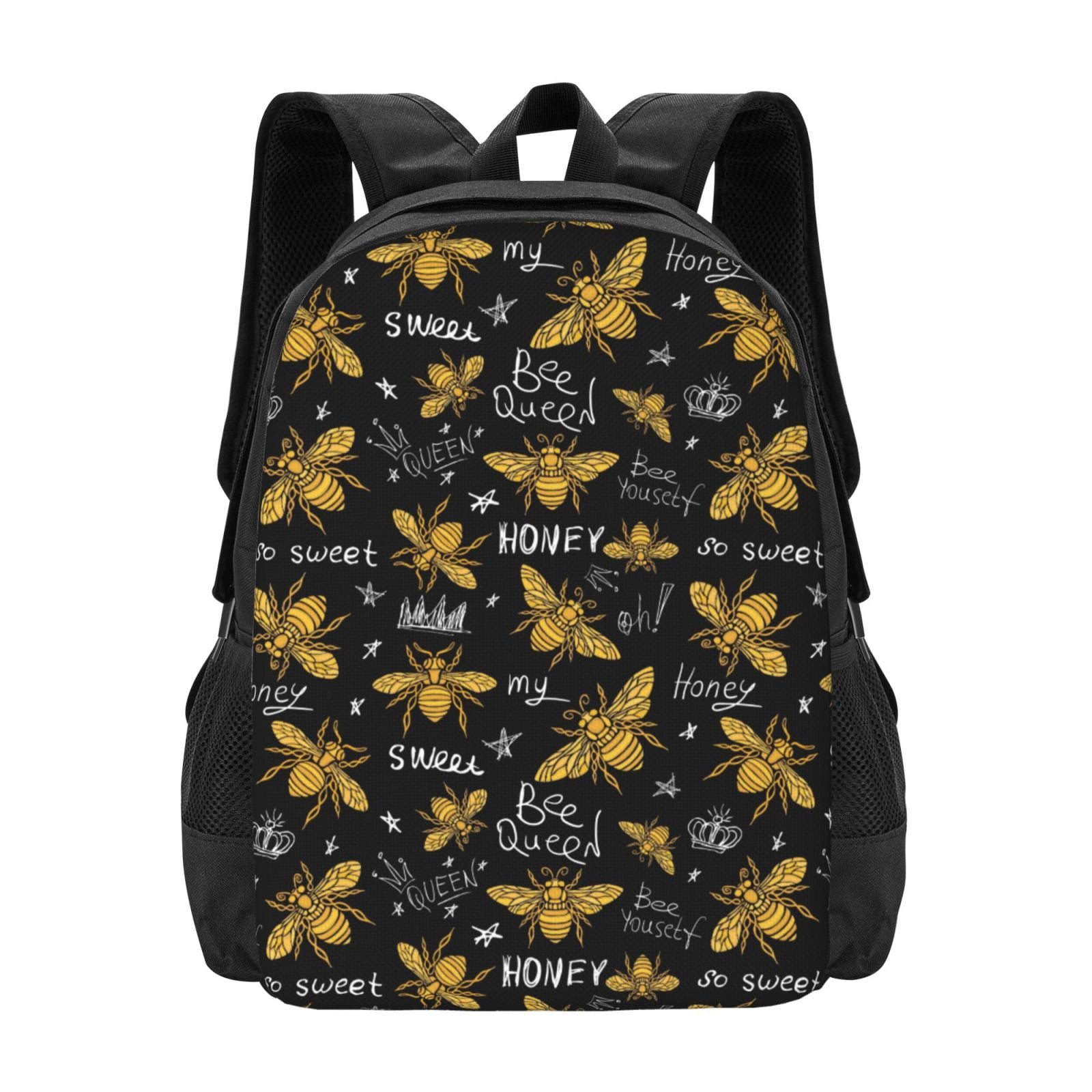 Sigee Hohey Bee Golden Embroidery for Simple large capacity backpack ...