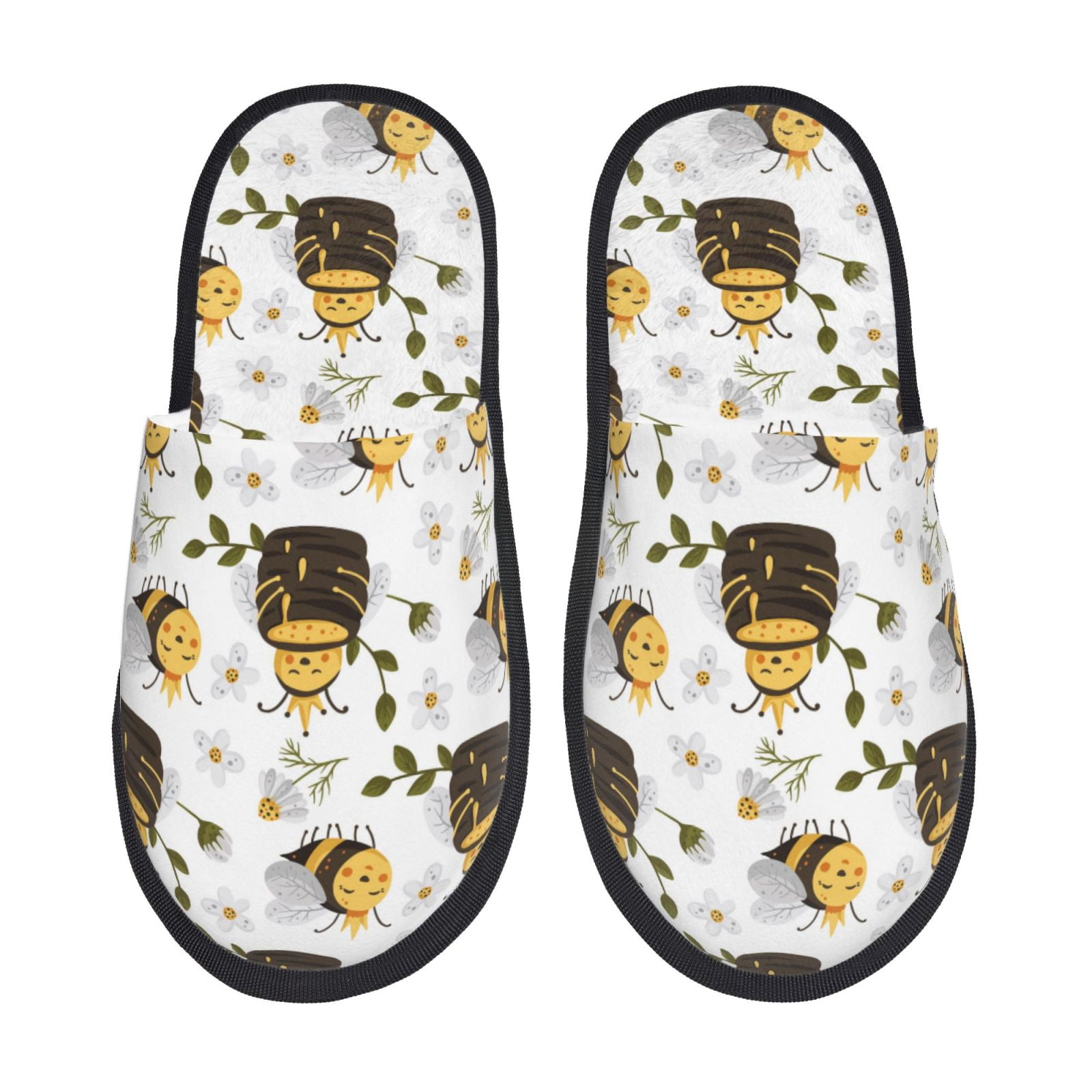 Sigee Honey Bee Insect for Cozy Furry Slippers Super Soft Indoor and ...