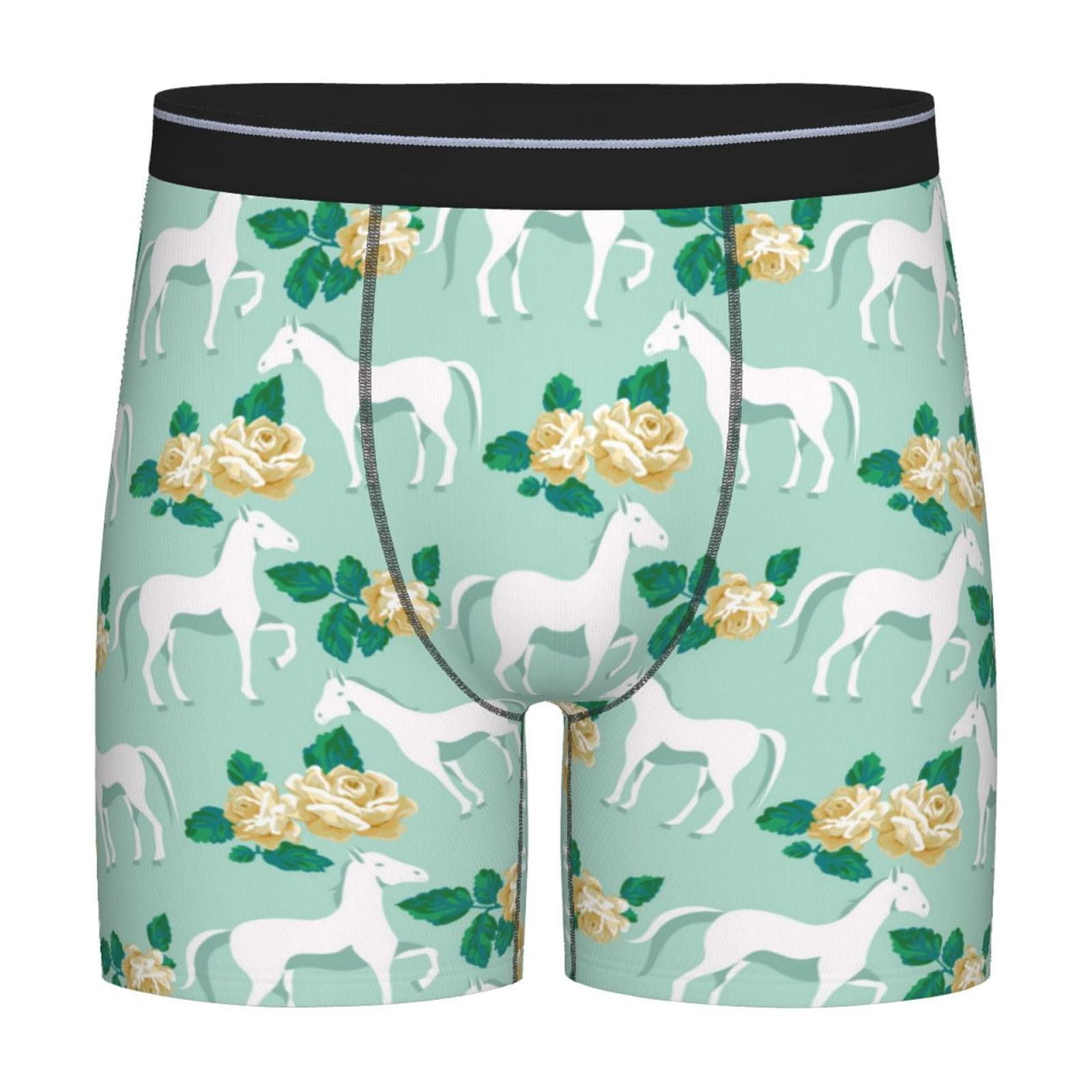 Sigee Horse And Flower for Men's Boxer Briefs,Moisture Wicking and ...