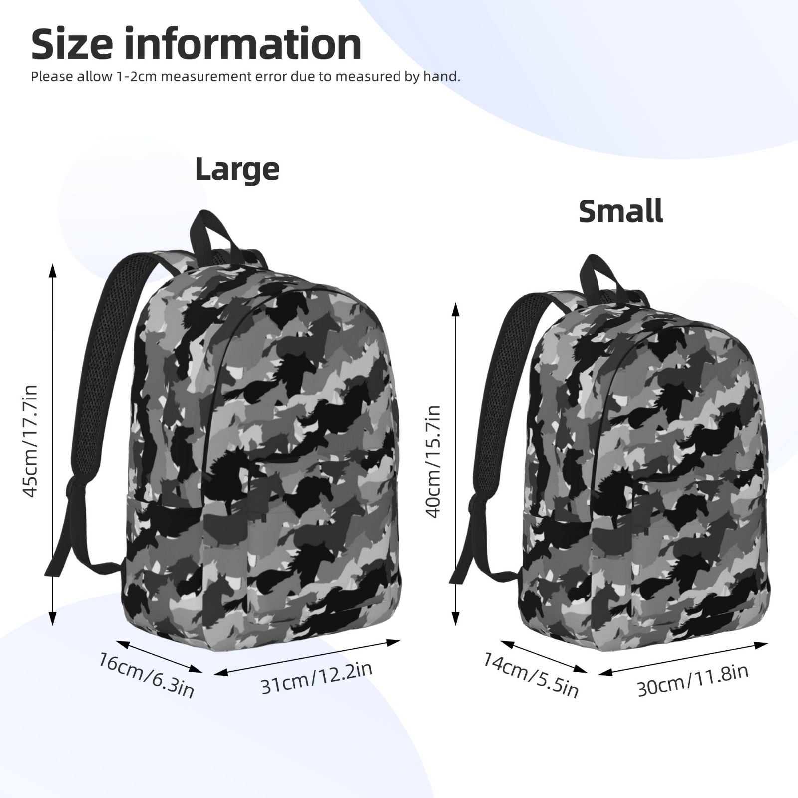 Sigee Horse Silhouette for Canvas Large Capacity Laptop Backpack for ...