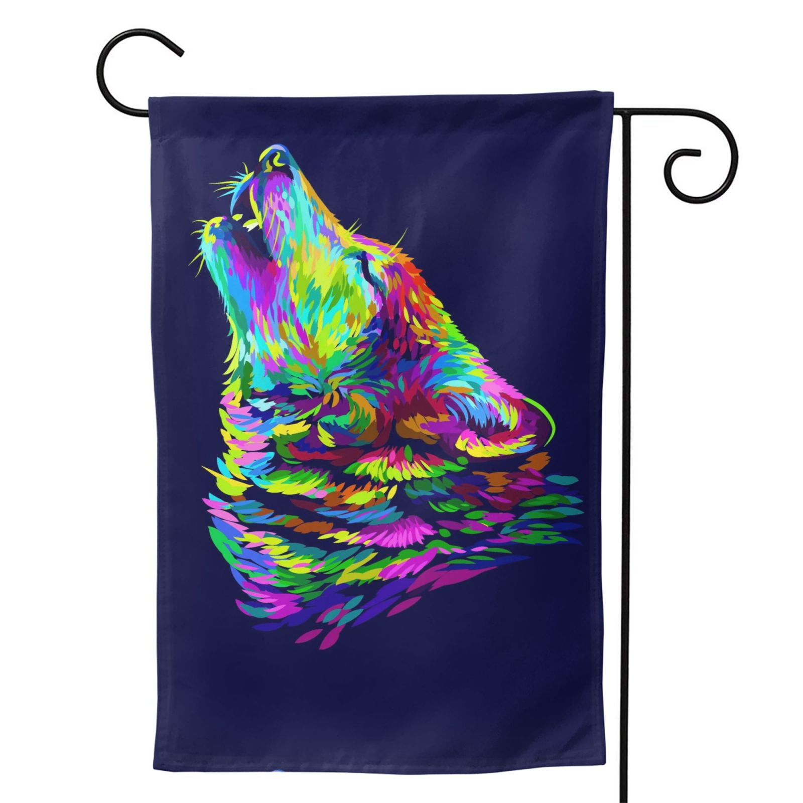 Sigee Howling Wolf for Live Happy Decorative Small Garden Flag,Double ...