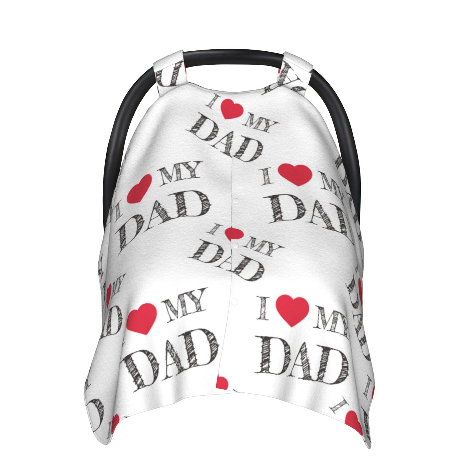 Sigee I Love My Dad Print Multi-use Stretchy Baby Car Seat Cover ...