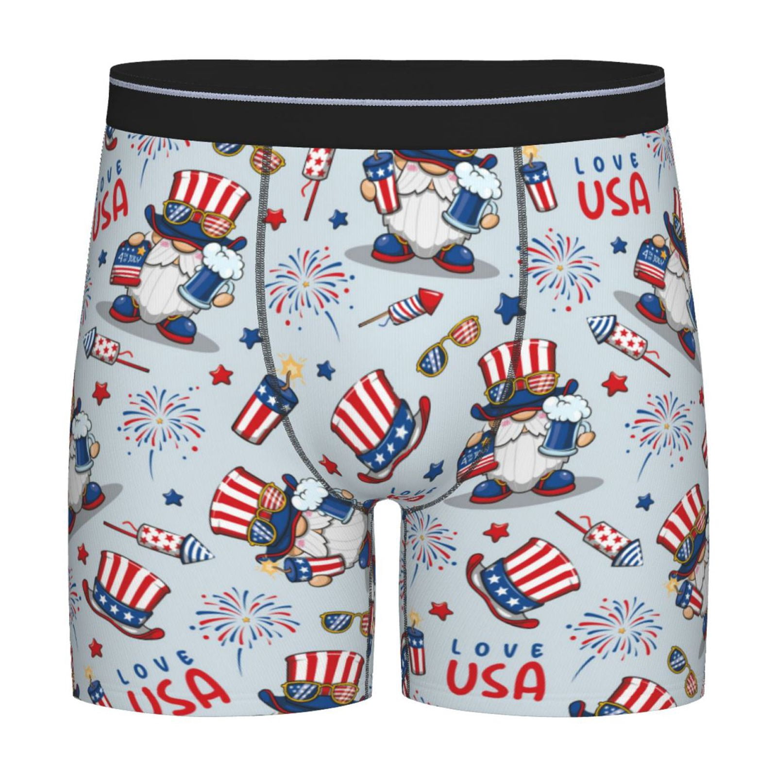 Sigee I Love USA for Men's Boxer Briefs,Moisture Wicking and Breathable ...