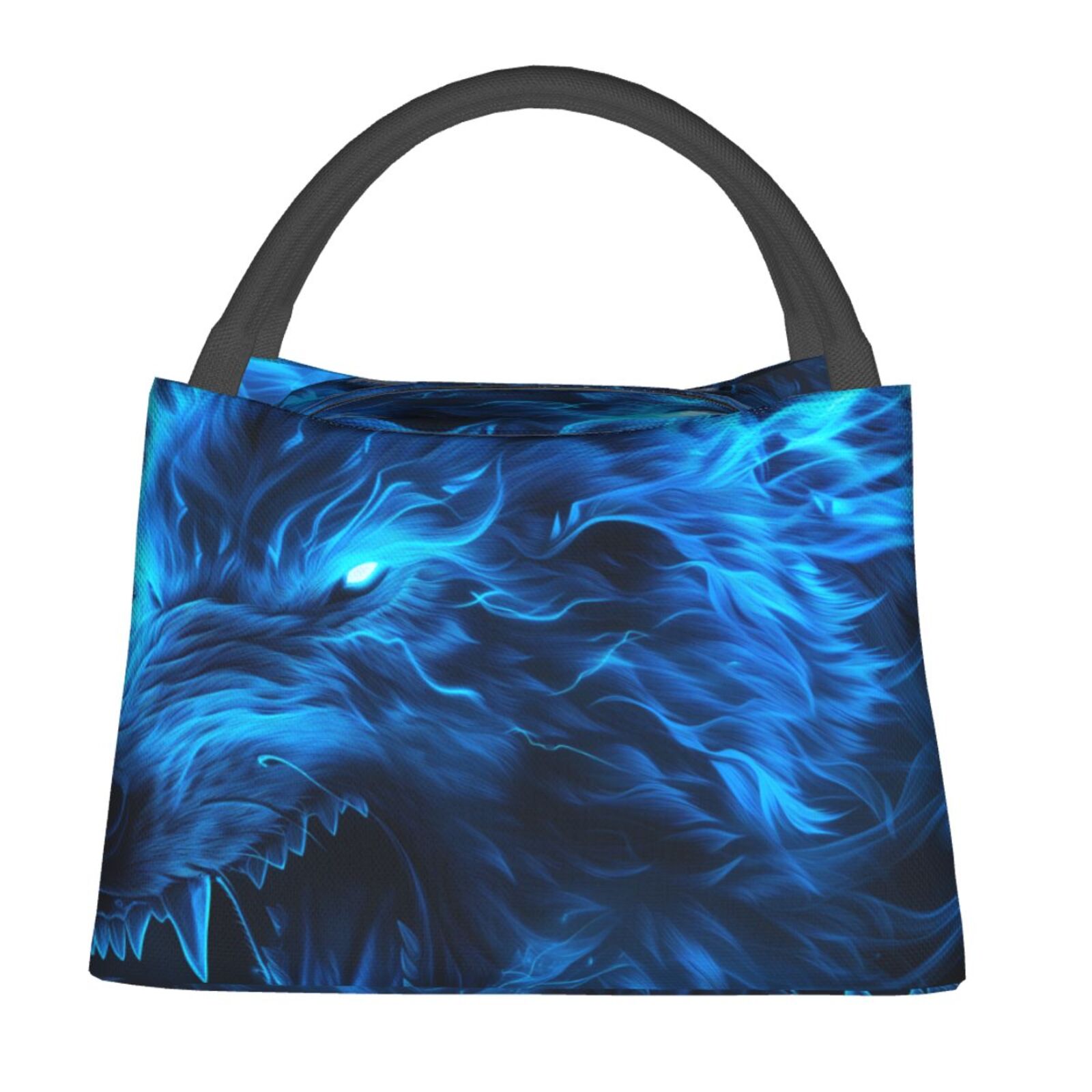 Sigee Ice Blue Fire Wolf for Premium Bento Bag – Insulated Lunch Bag ...