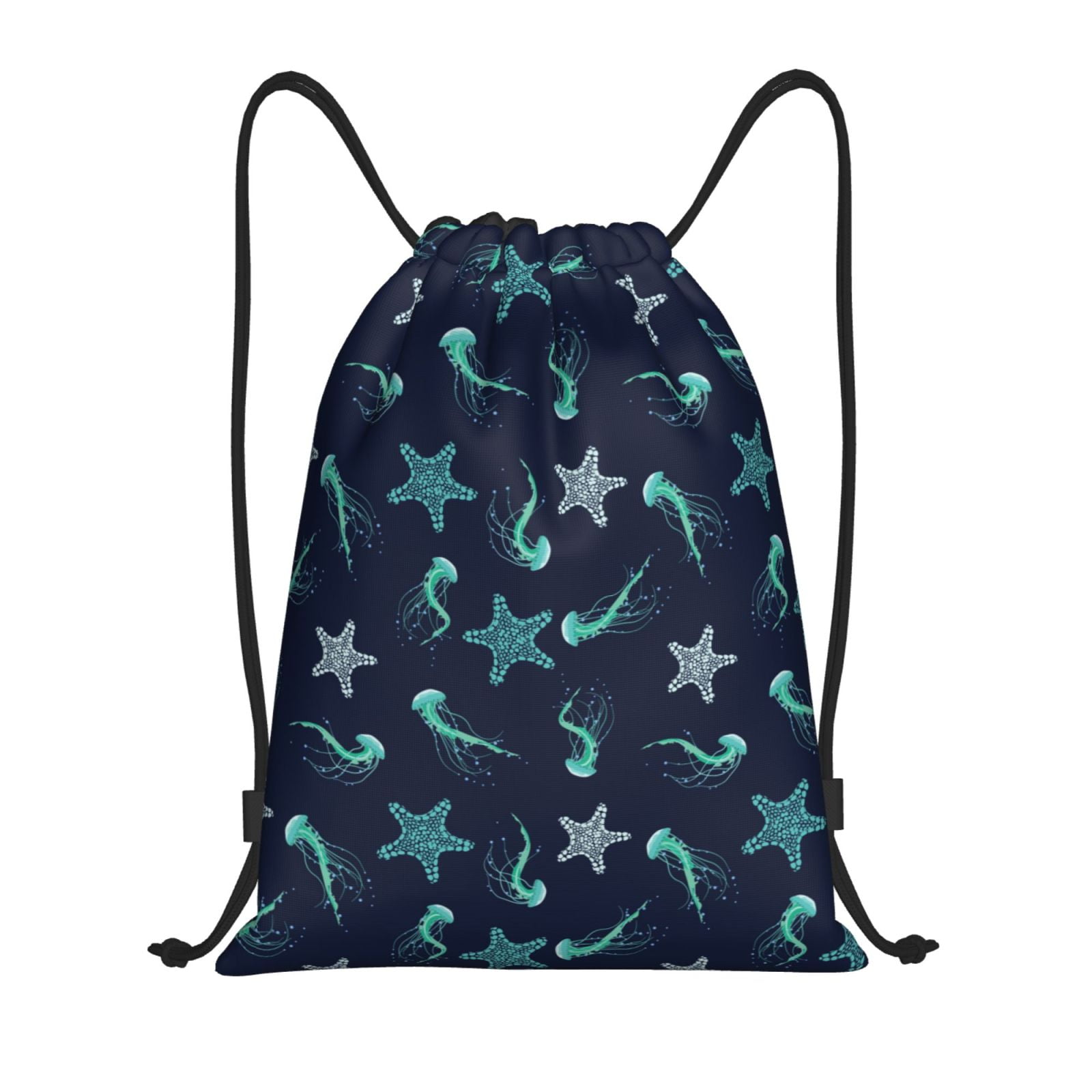 Sigee Ice Blue Starfish and Jellyfish for Drawstring Bag String ...