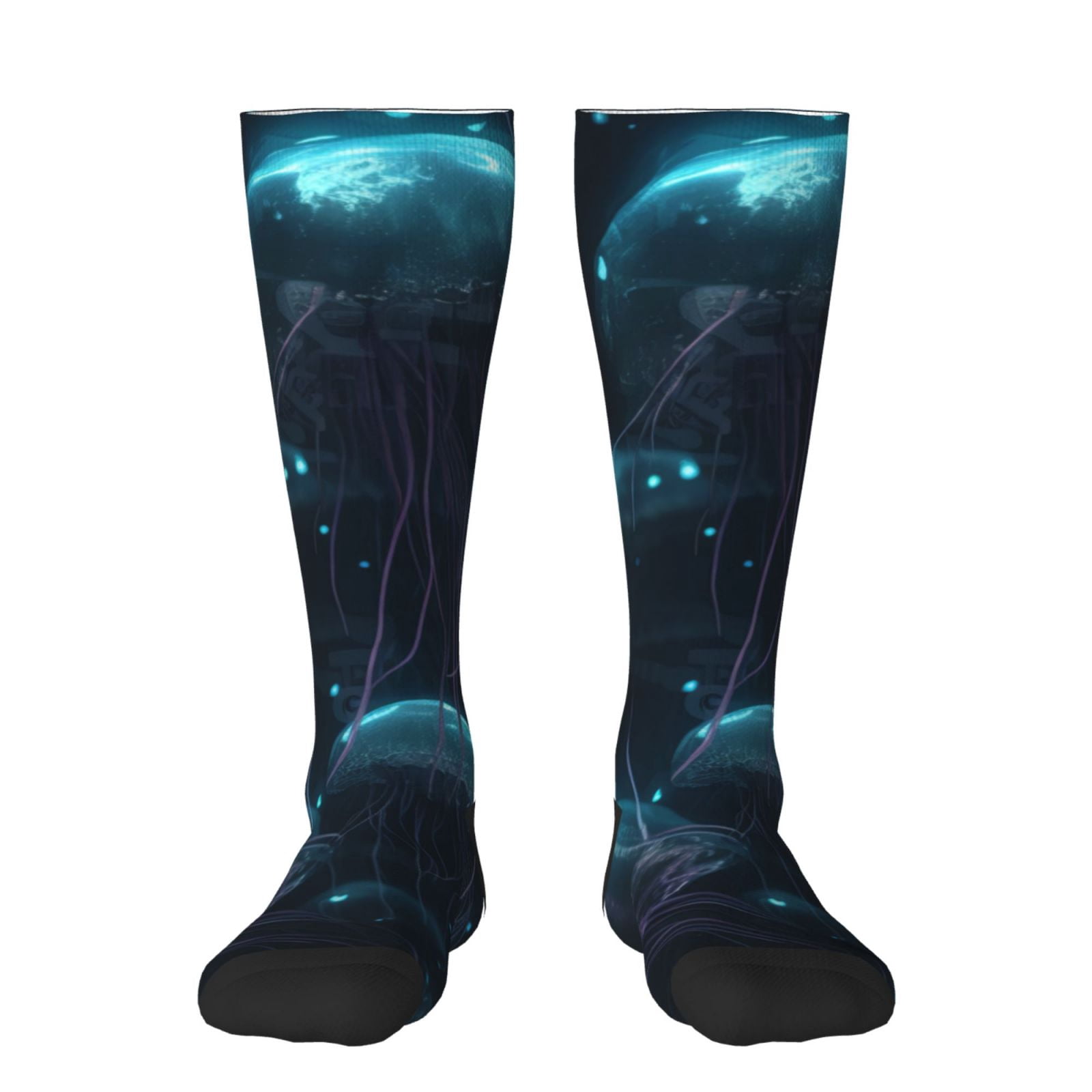 Sigee Ice blue light spot jellyfish for Socks for Men Women Socks ...