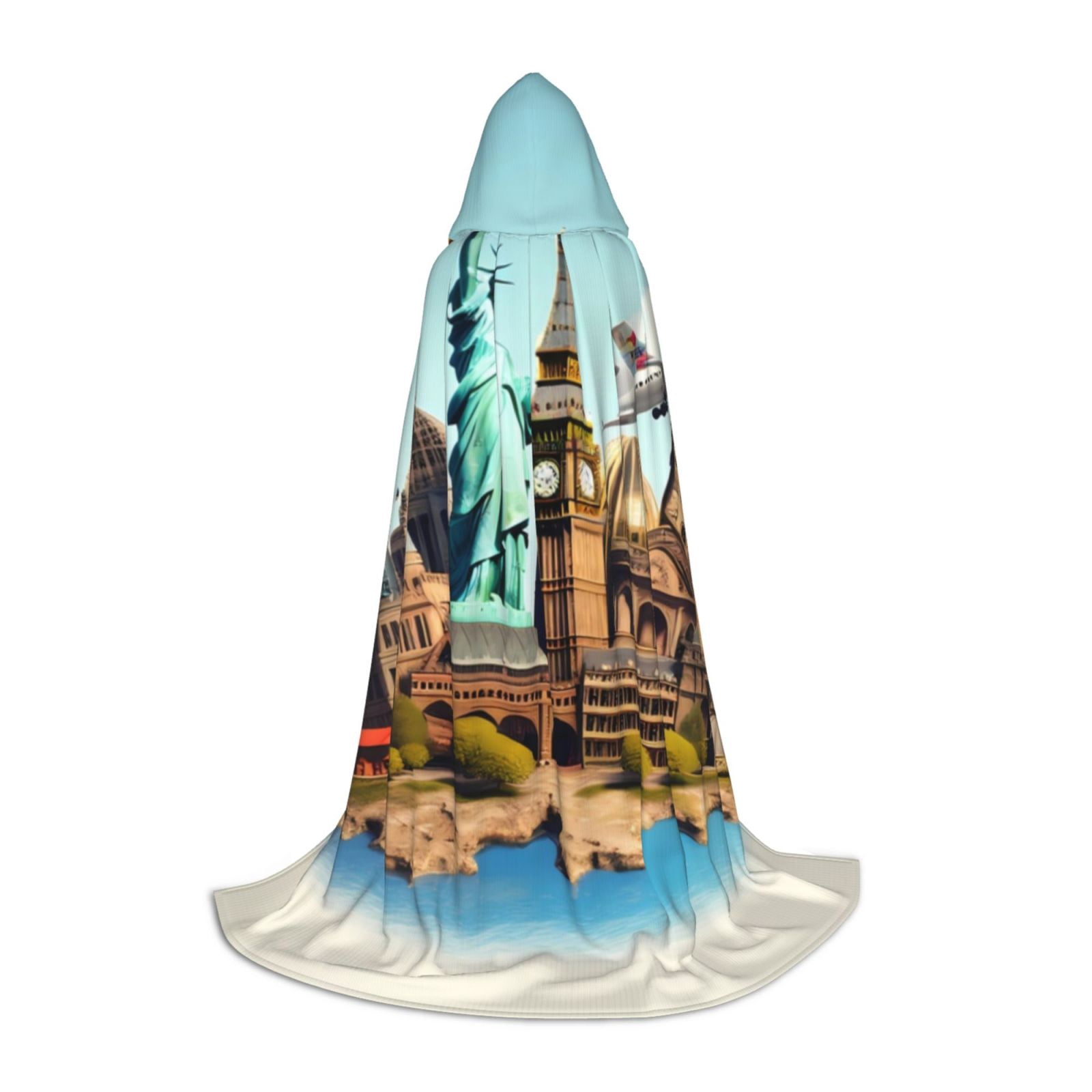 Sigee Iconic Global Landmarks for Hooded Cape For Teenagers Hood ...