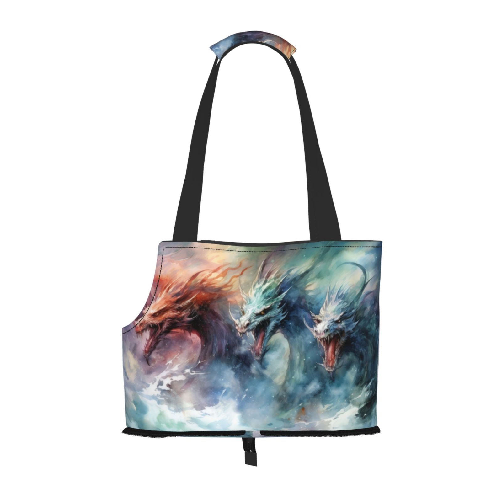 Sigee Ink Style Wave Dragon for Pet Carrier Bag for Puppy with Pockets ...