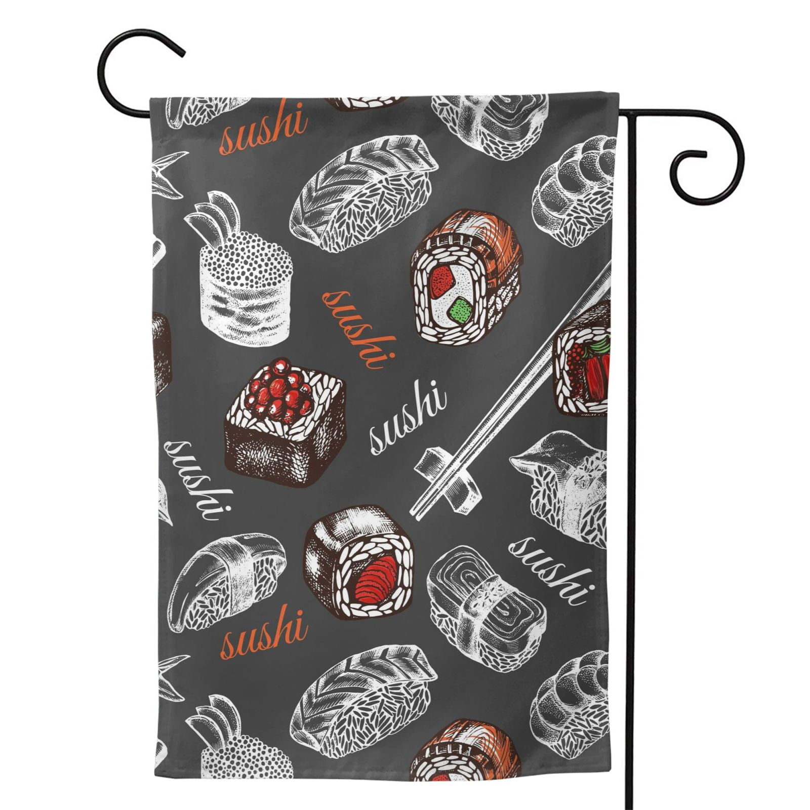 Sigee Japanese Sushi Hashi for Live Happy Decorative Small Garden Flag ...