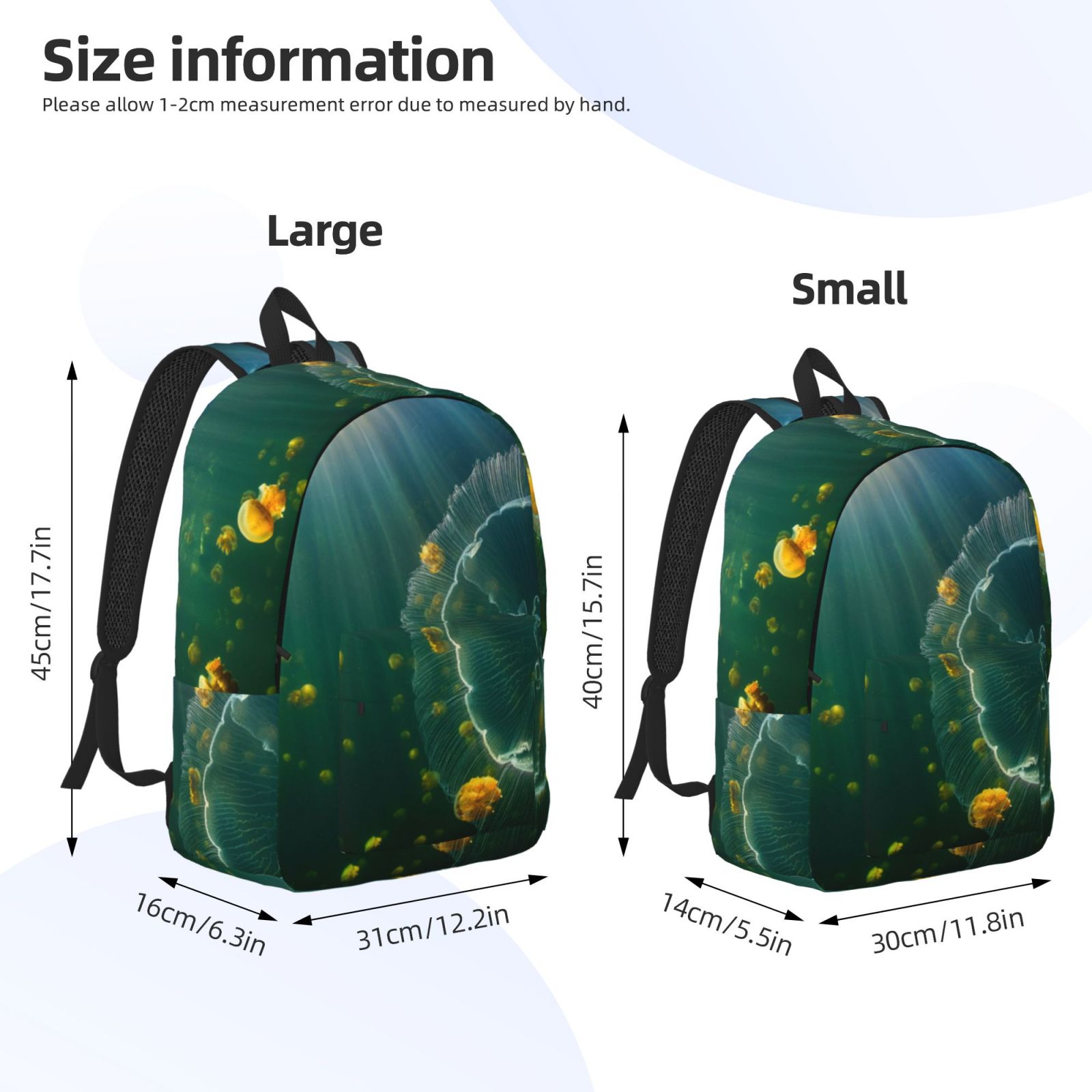 Sigee Jelly Fish for Canvas Large Capacity Laptop Backpack for Men and ...