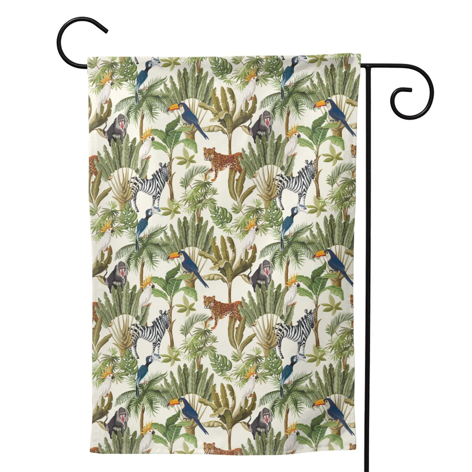 Sigee Jungle Animals for Live Happy Decorative Small Garden Flag,Double ...