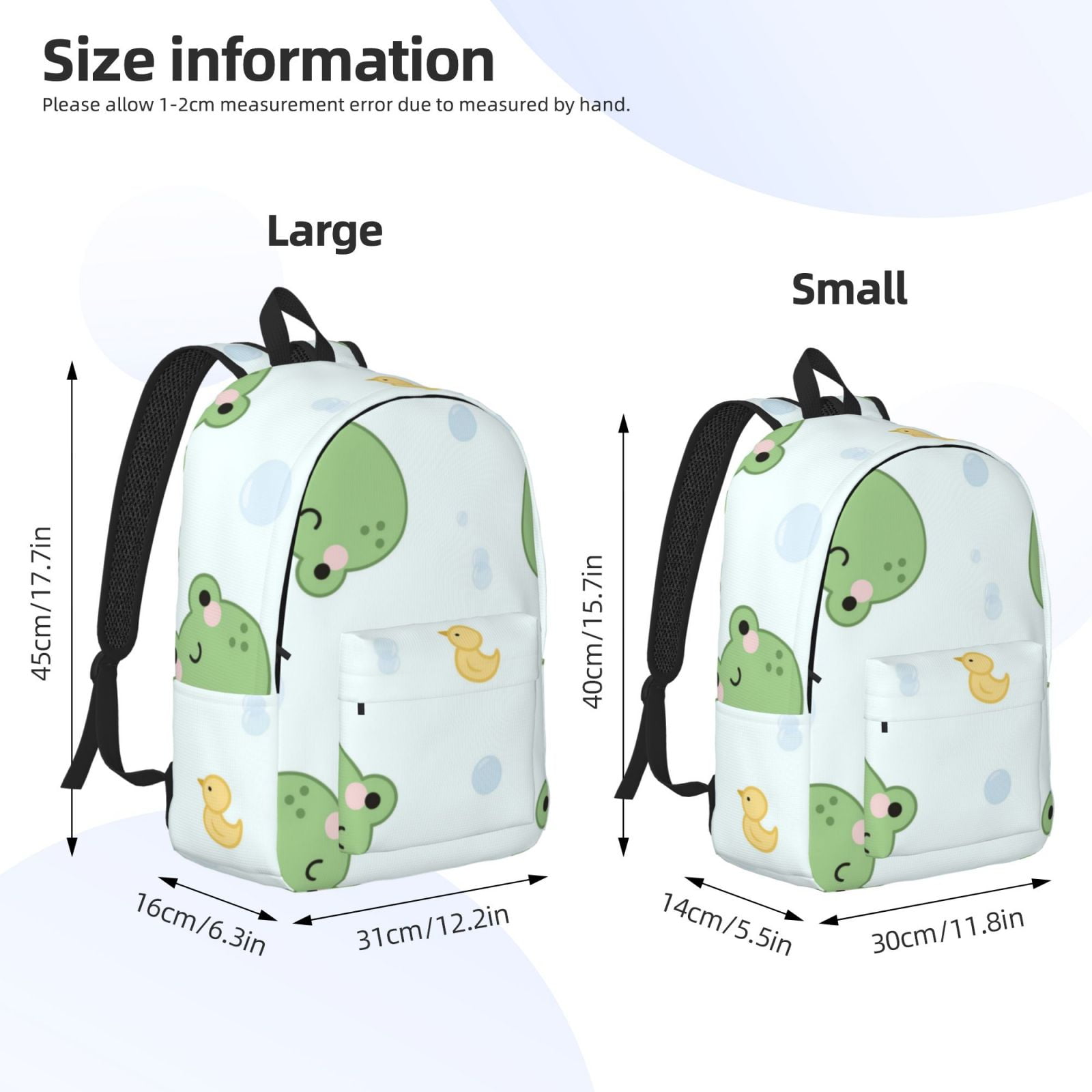 Sigee Kawaii Frogs for Canvas Large Capacity Laptop Backpack for Men ...