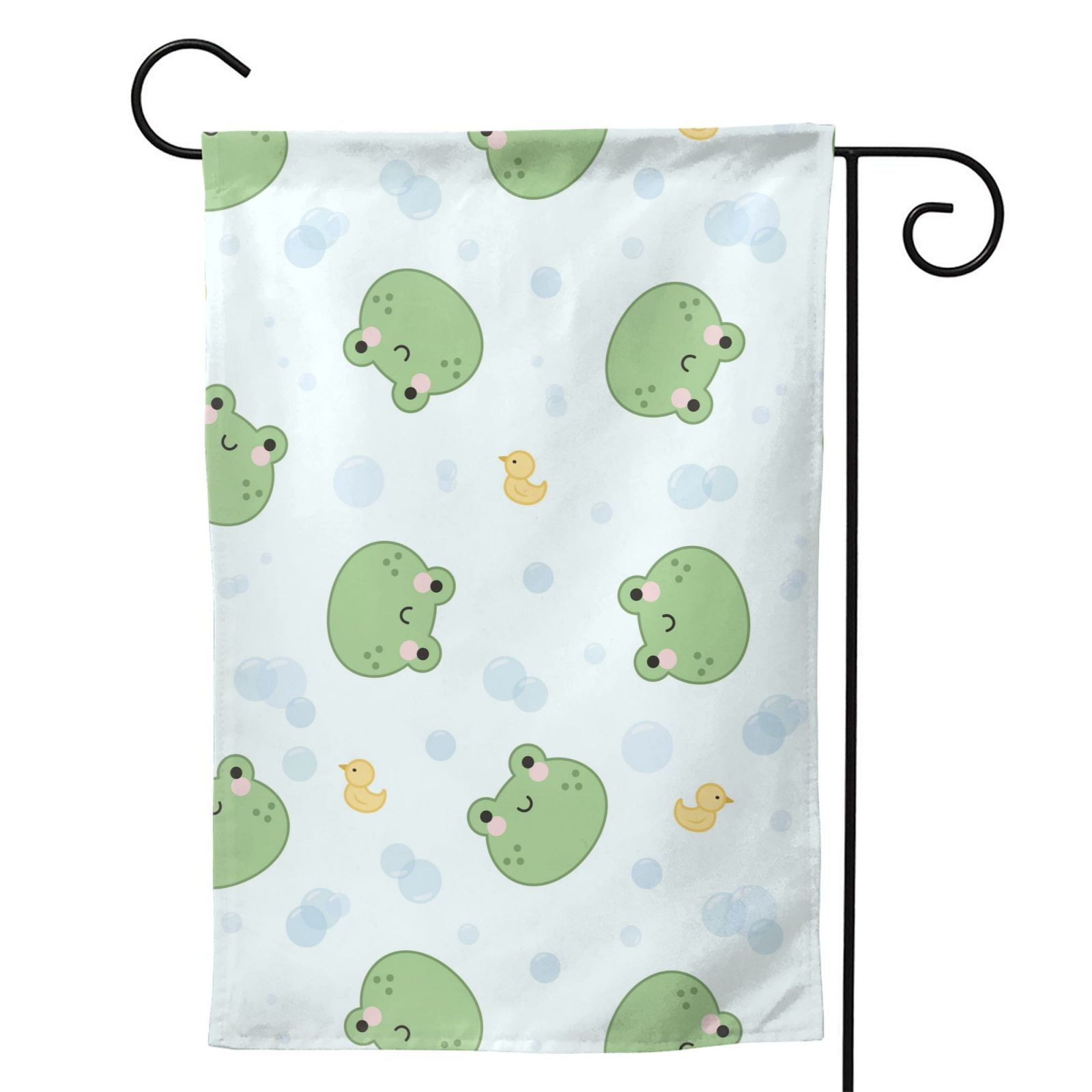 Sigee Kawaii Frogs for Live Happy Decorative Small Garden Flag,Double ...