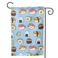 Sigee Kawaii Sushi for Live Happy Decorative Small Garden Flag,Double Sided Yard Flags Holiday ...