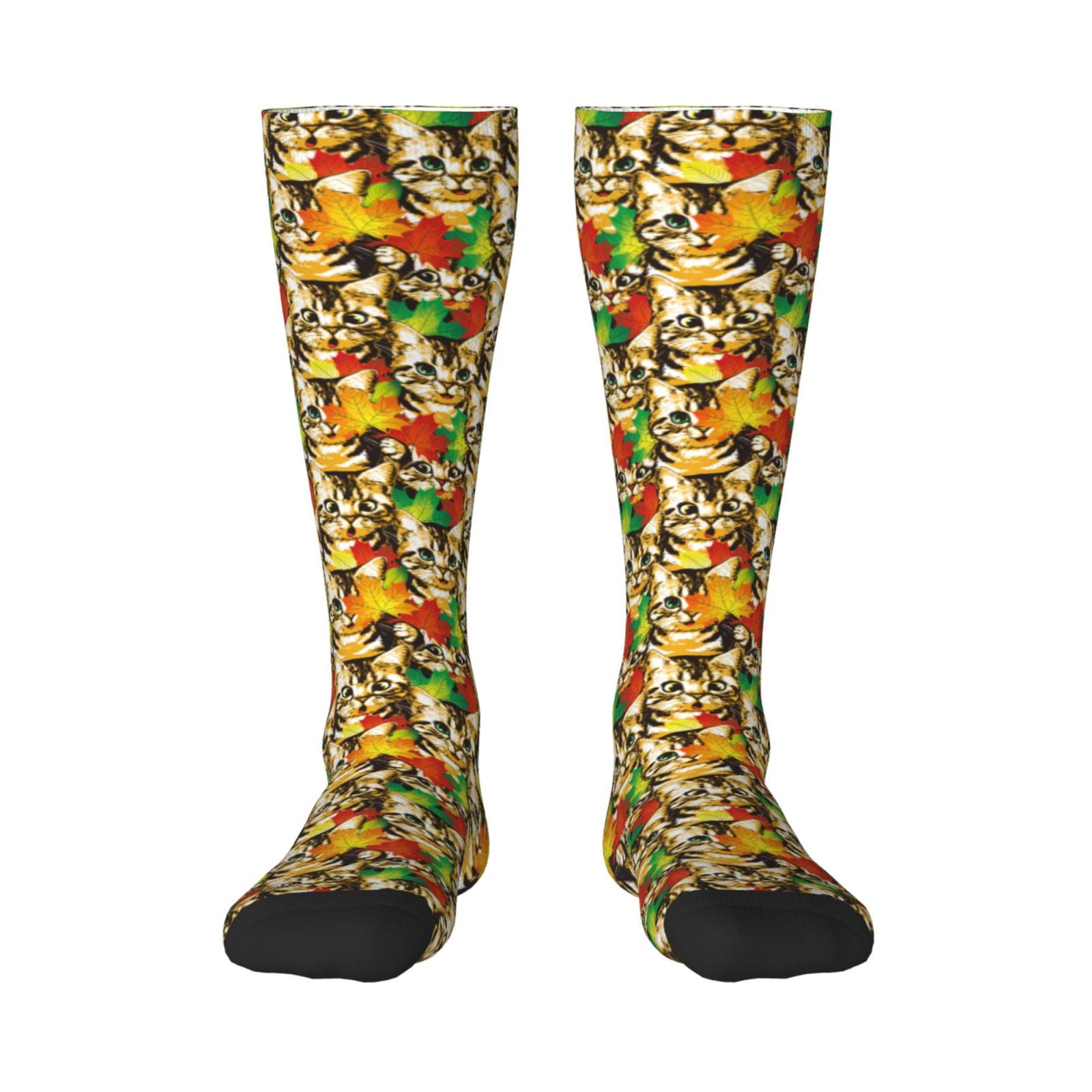 Sigee Kittens With Maple Leaves for Socks for Men Women Socks Stocking ...