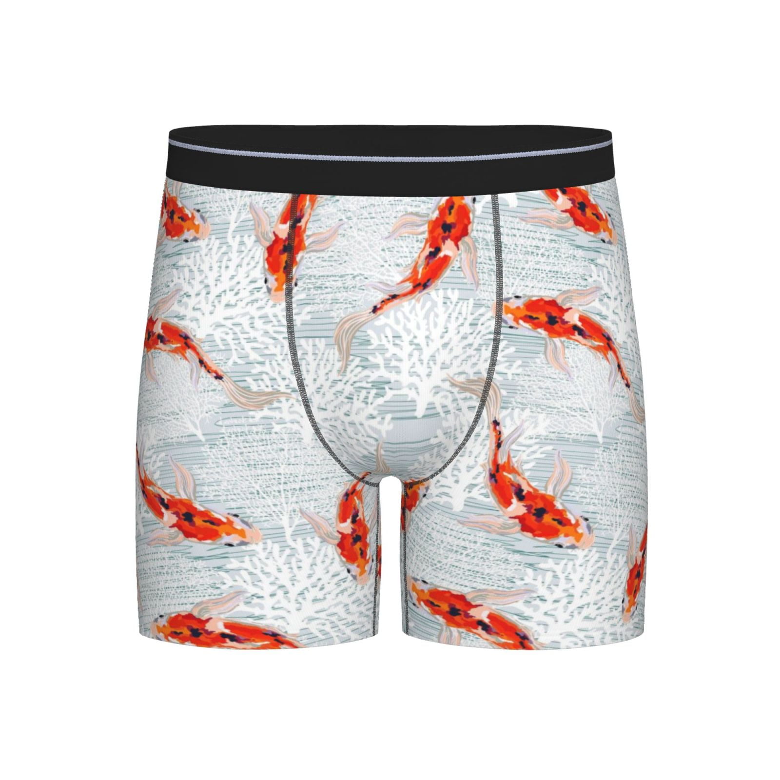 Sigee Koi Fish Corals,Spring Summer for Men's Boxer Briefs,Moisture ...