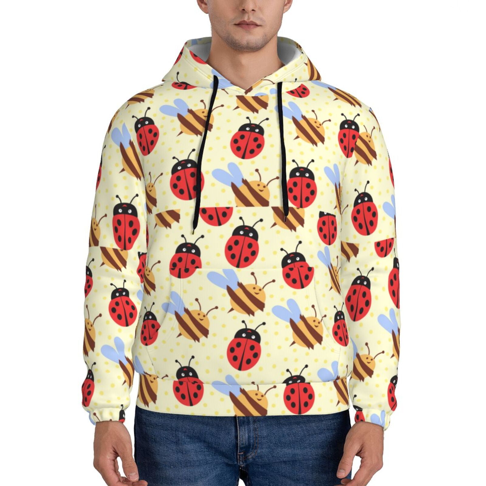 Sigee Ladybug And Bee for Men's Pullover Hoodie Sweatshirts Adult ...
