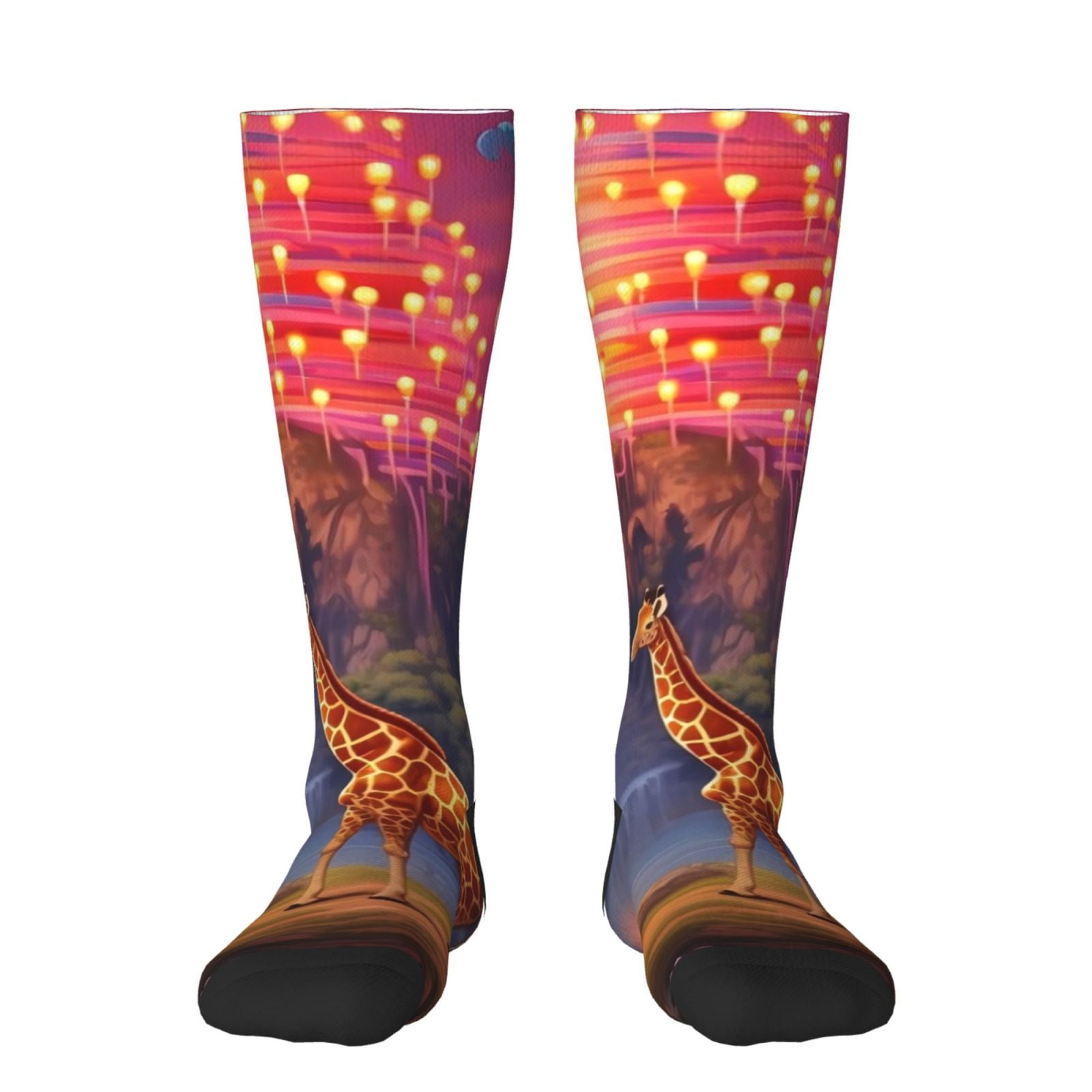 Sigee Lantern Giraffes Magical Forest for Socks for Men Women Socks ...