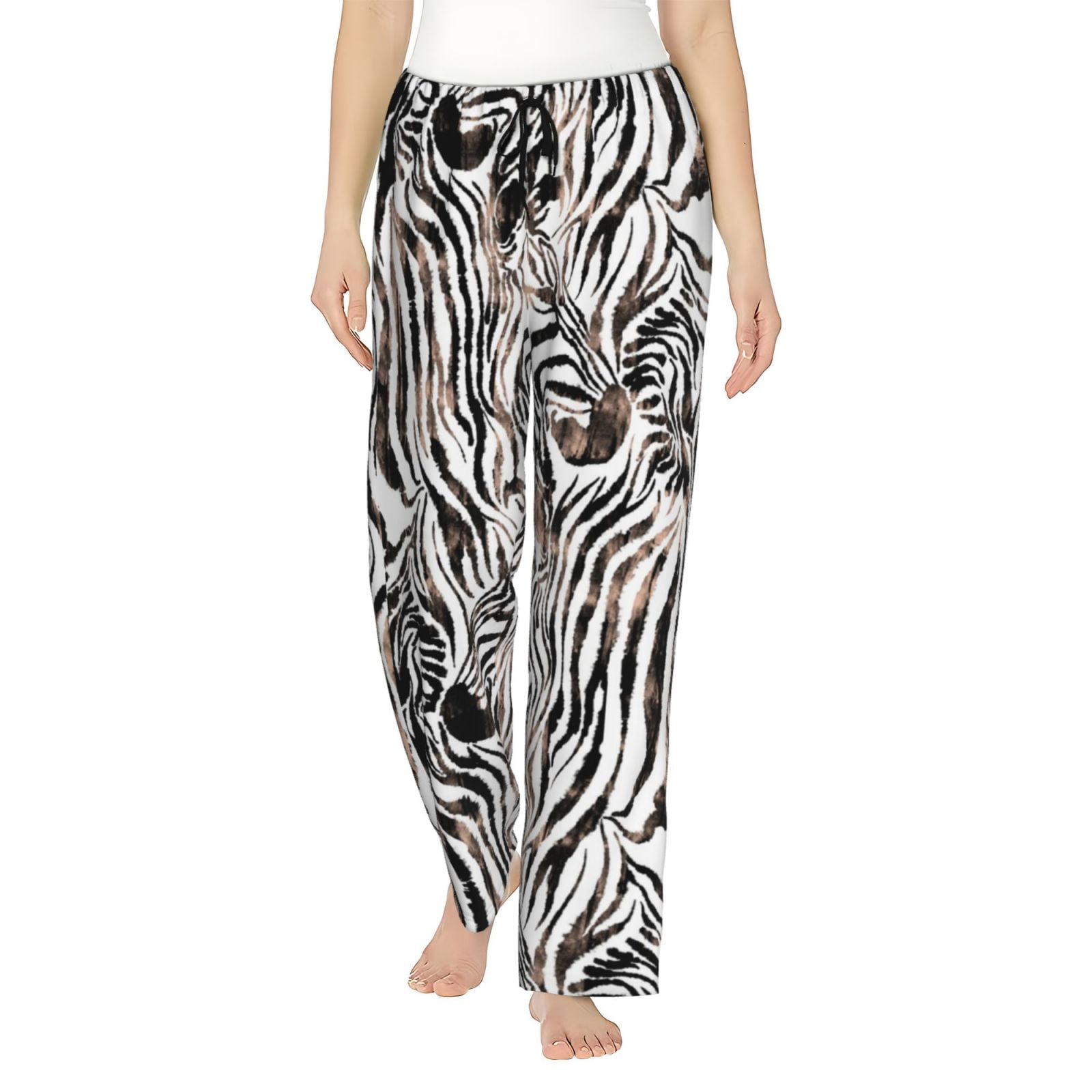 Sigee Leopard And Zebra print Women's Soft Pajama Pants Lounge Sleep ...