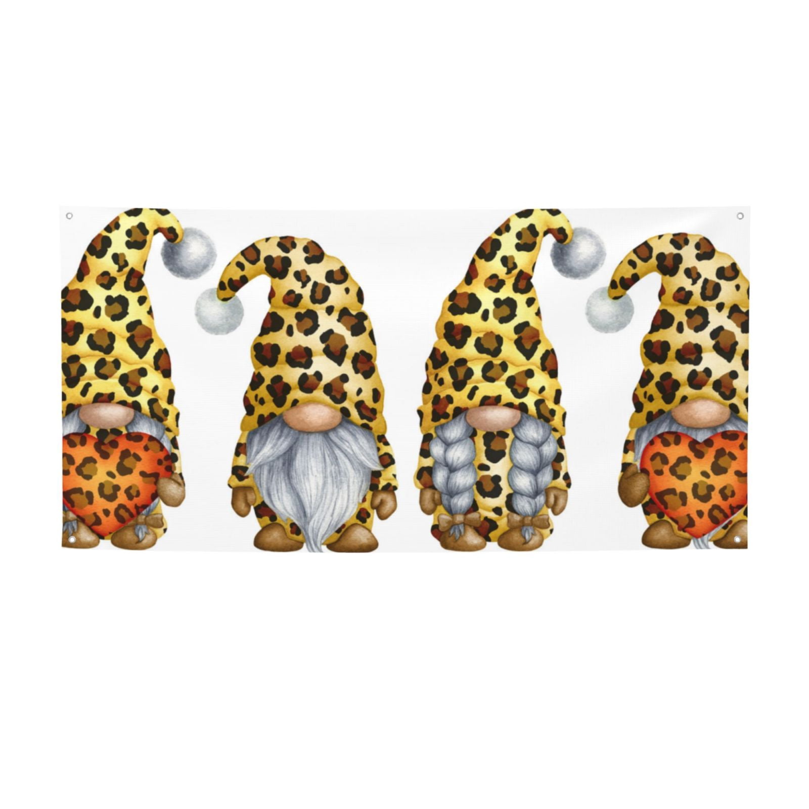 Sigee Leopard Gnomes for Large Happy Holiday Banner for Outdoor Indoor ...