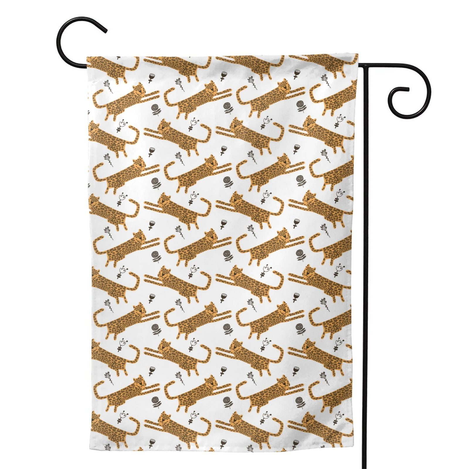Sigee Leopard Print for Live Happy Decorative Small Garden Flag,Double ...