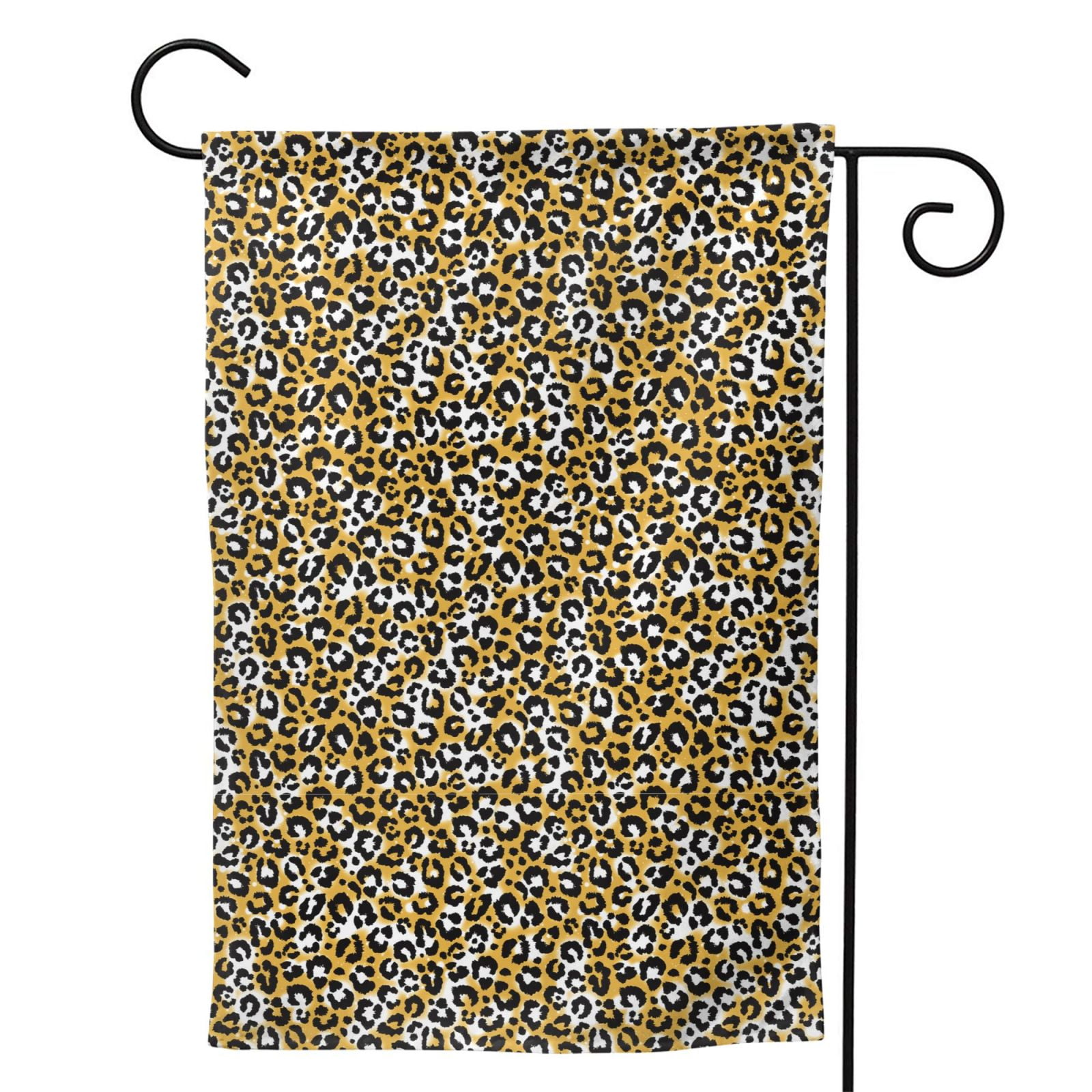 Sigee Leopard for Live Happy Decorative Small Garden Flag,Double Sided ...