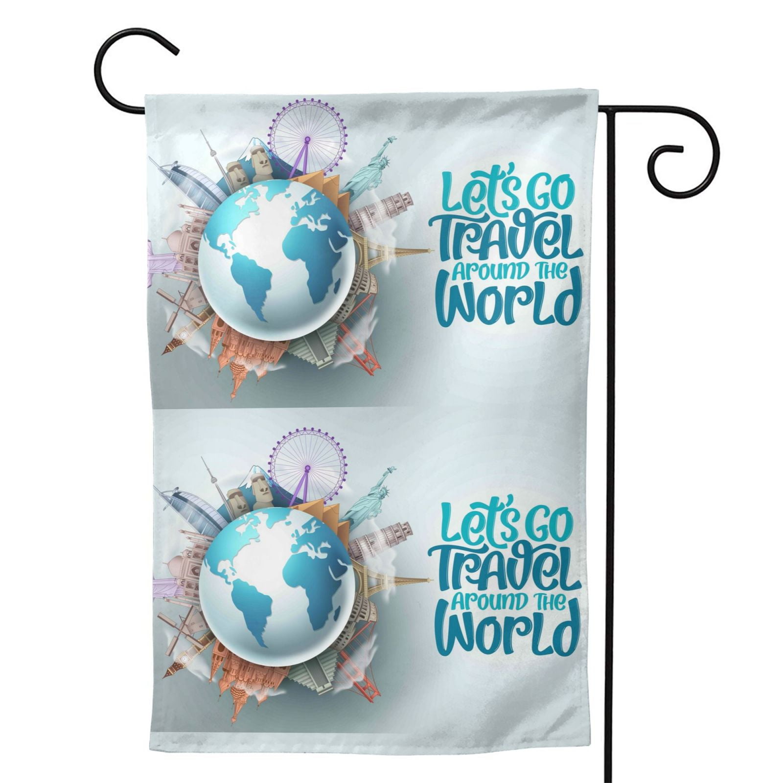 Sigee Let's go Travel for Live Happy Decorative Small Garden Flag ...